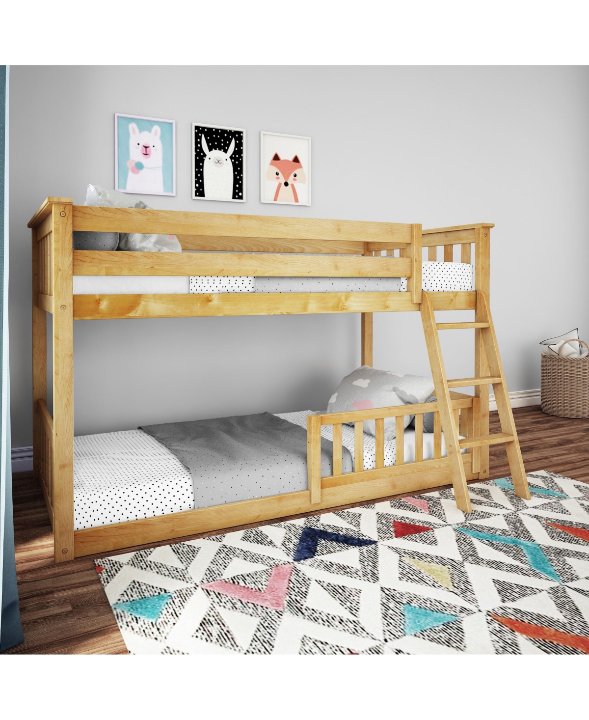 Click here for Max & Lily Twin over Twin Low Bunk with Single Gua... prices