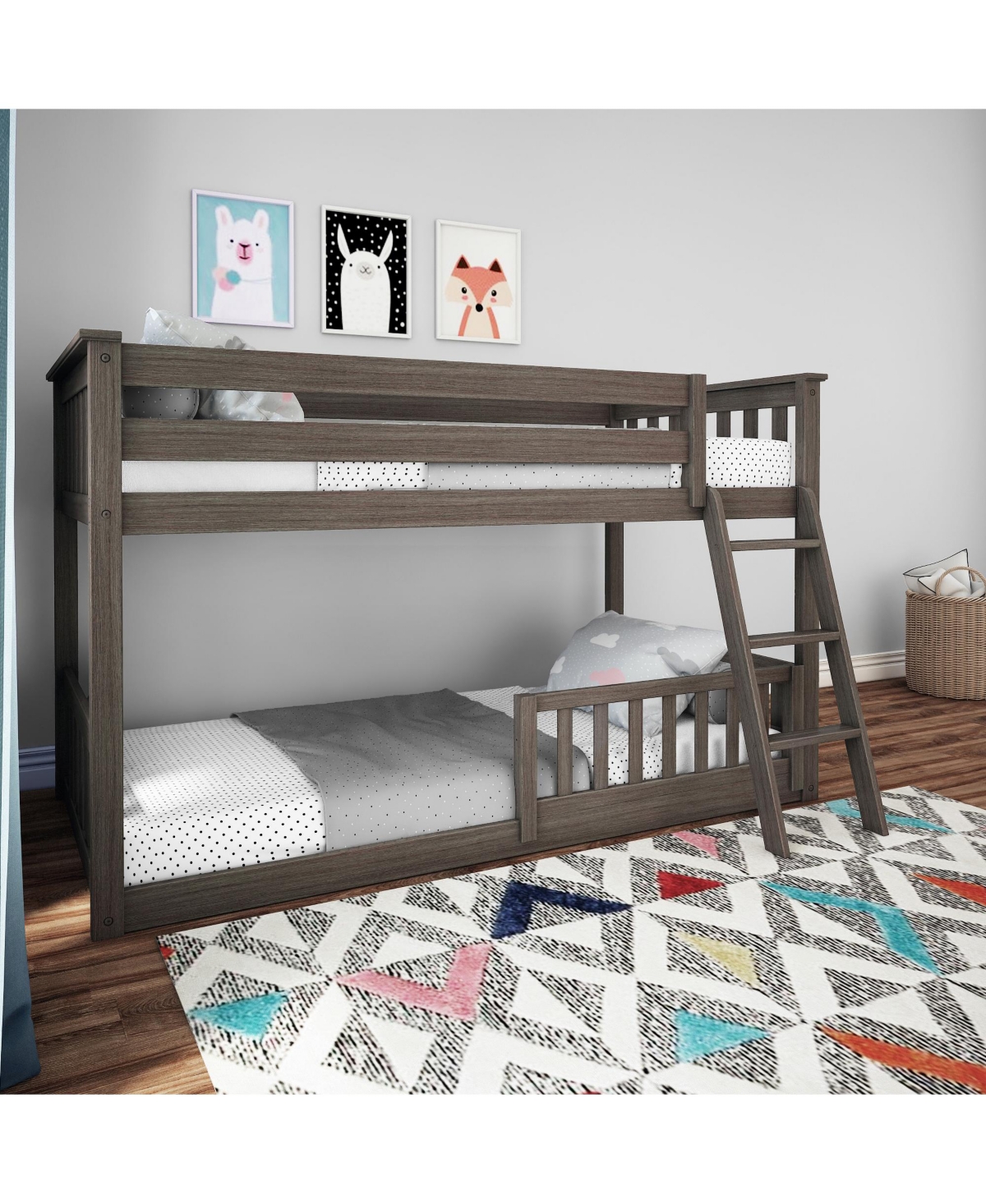 Click here for Max & Lily Twin over Twin Low Bunk with Single Gua... prices
