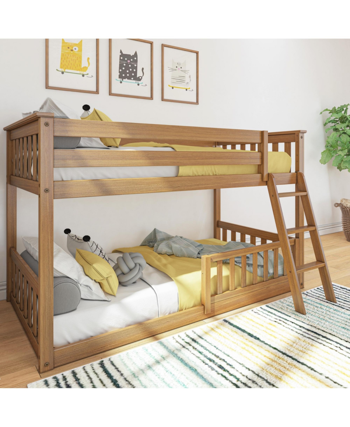 Click here for Max & Lily Twin over Twin Low Bunk with Single Gua... prices