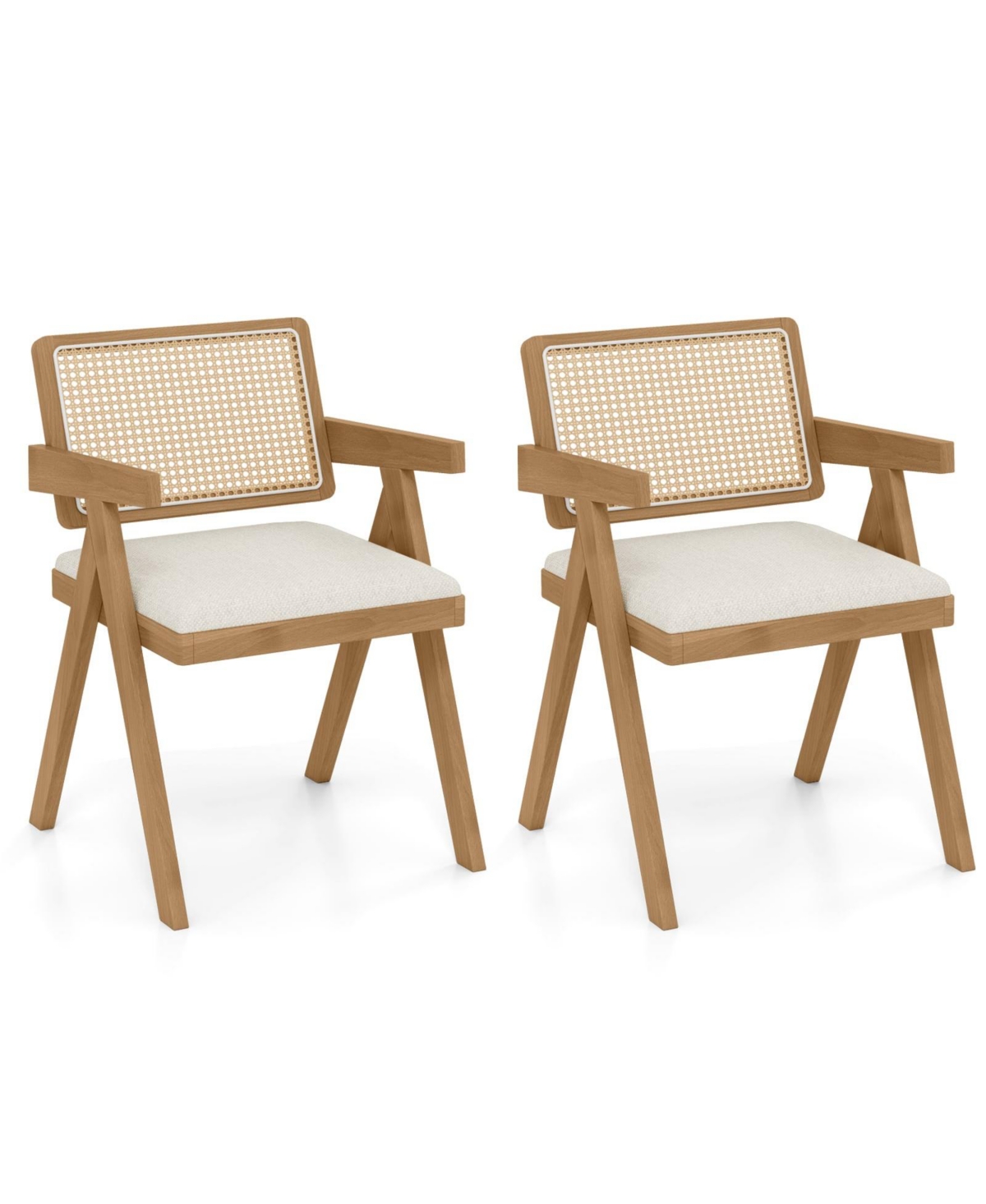 Click here for Slickblue Rattan Accent Chairs Set of 2 with Padde... prices