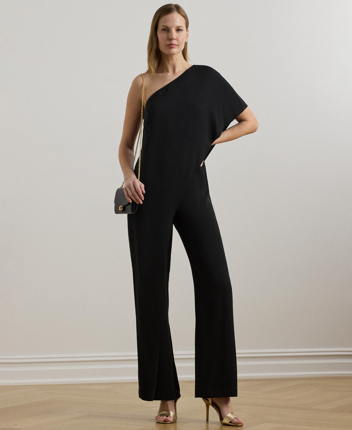 Click here for Lauren Ralph Lauren Cape Georgette One-Shoulder Ju... prices