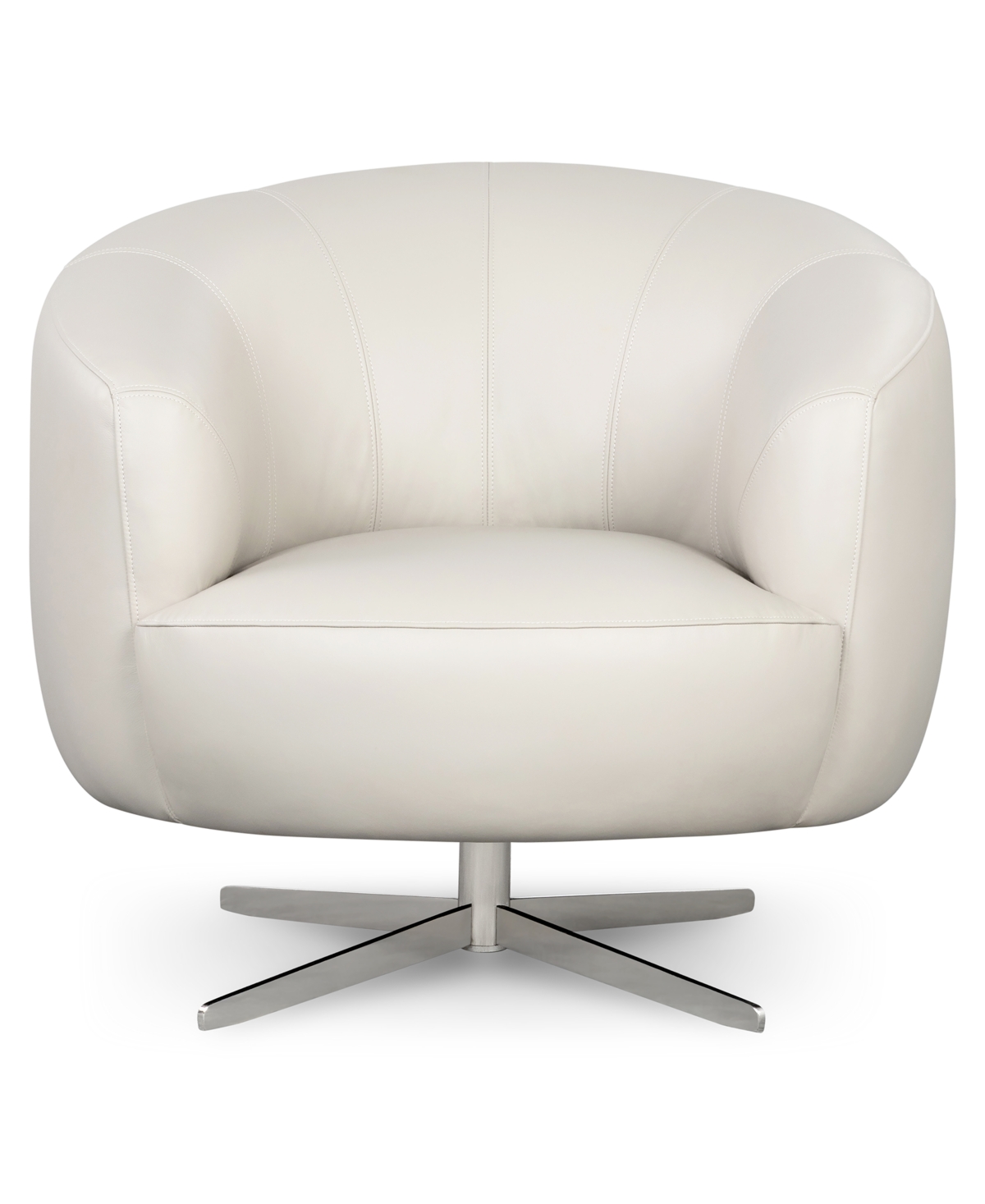 Click here for Paitlyn 37 Leather Accent Swivel Chair - Oatmeal prices