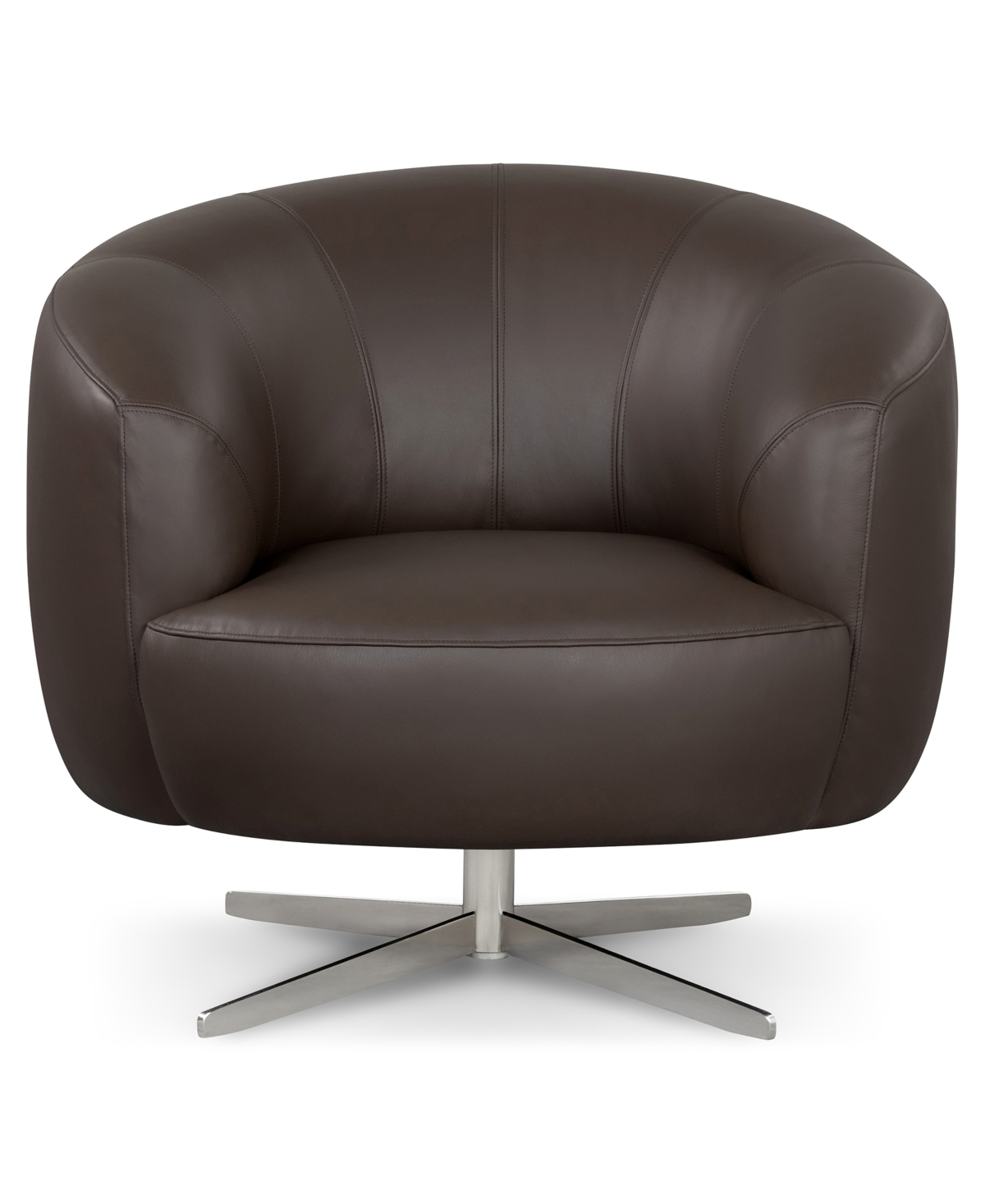 Click here for Paitlyn 37 Leather Accent Swivel Chair - Cacao prices
