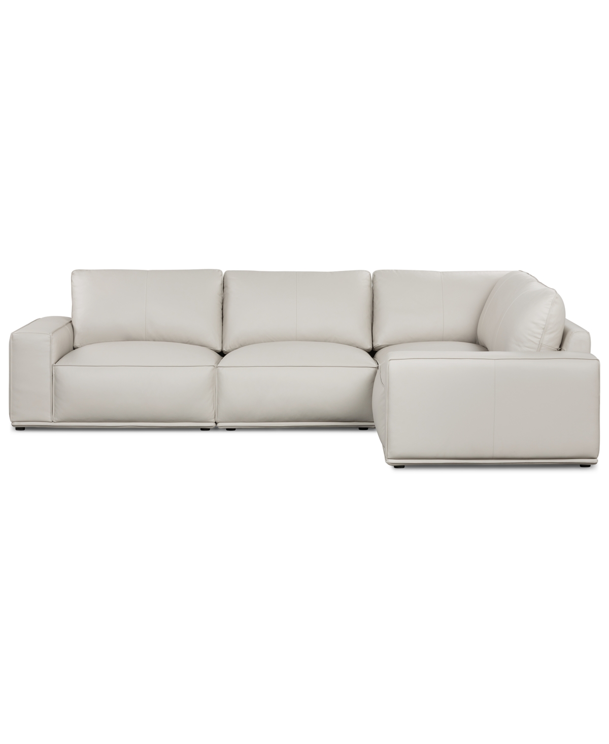 Click here for Paitlyn 4-Piece Leather Sectional - Oatmeal prices