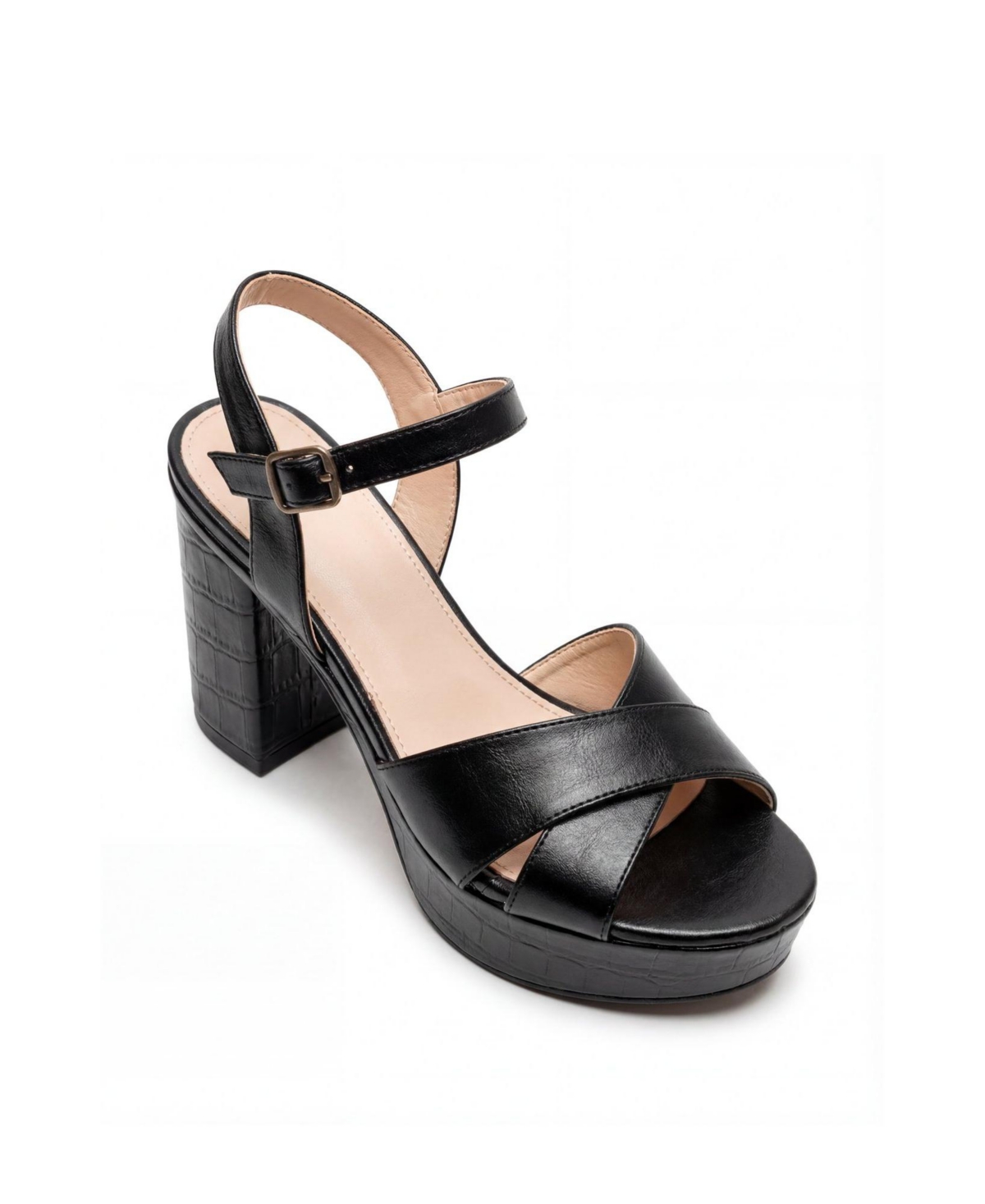 Click here for Menina Step Womens Pippa Block Heel - Black prices