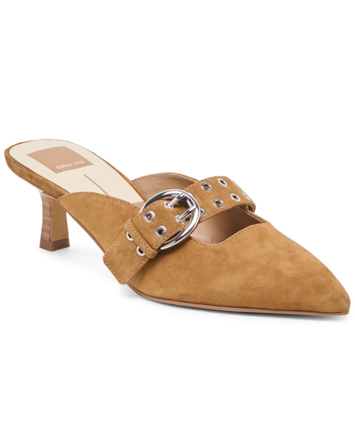 Click here for Dolce Vita Womens Cyrah Buckled Kitten Heel Mules... prices