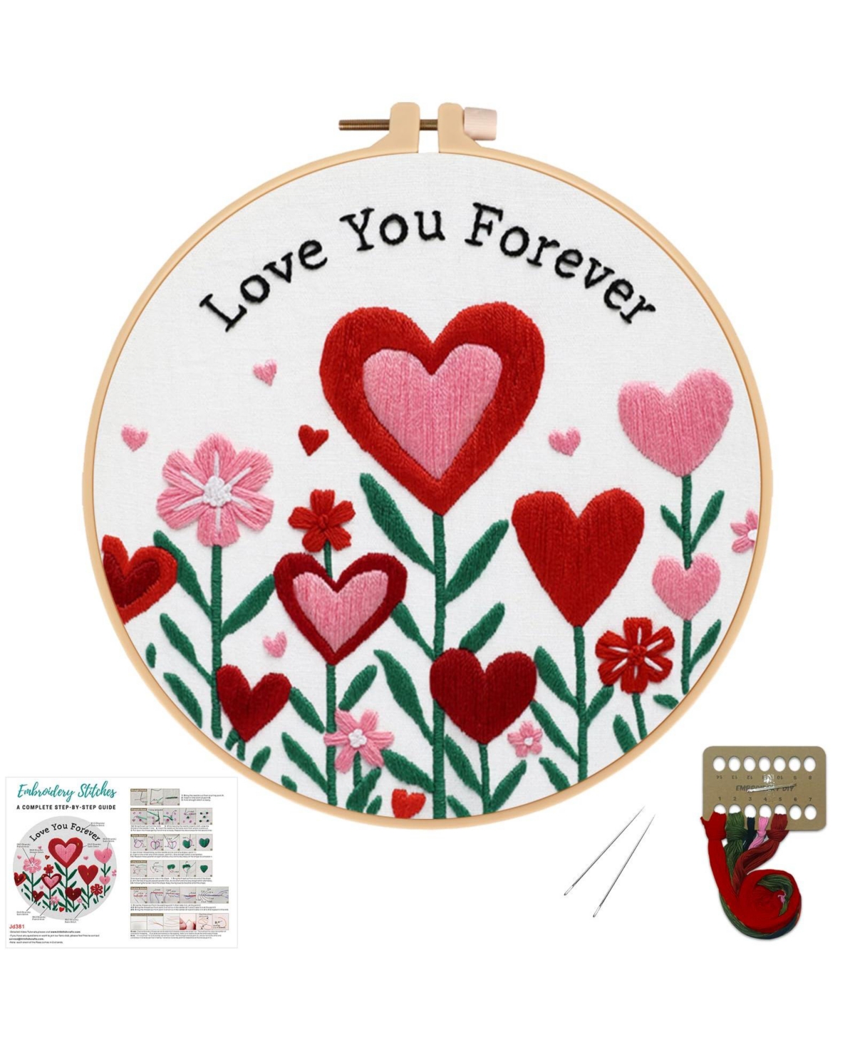 Click here for Gnuadz Flower Embroidery Kit Beginner Hoop Guide -... prices