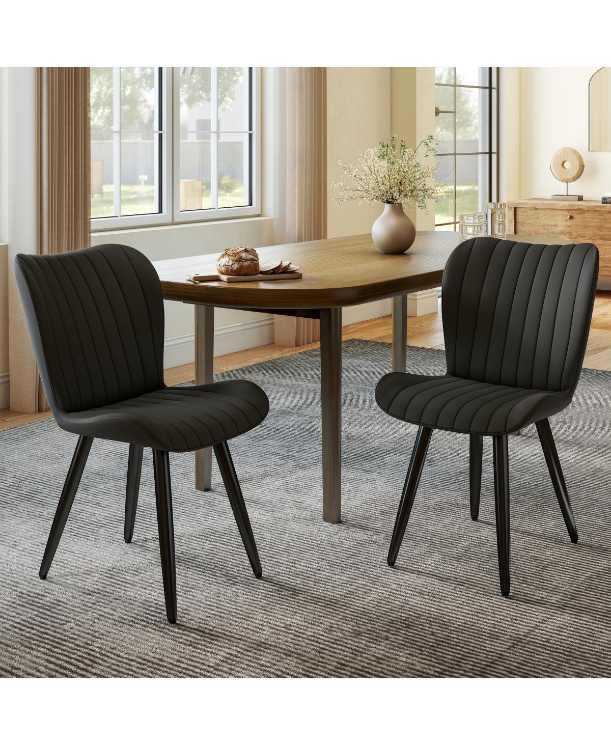 Click here for Streamdale Furniture Set of 2 Modern Pu Leather Di... prices