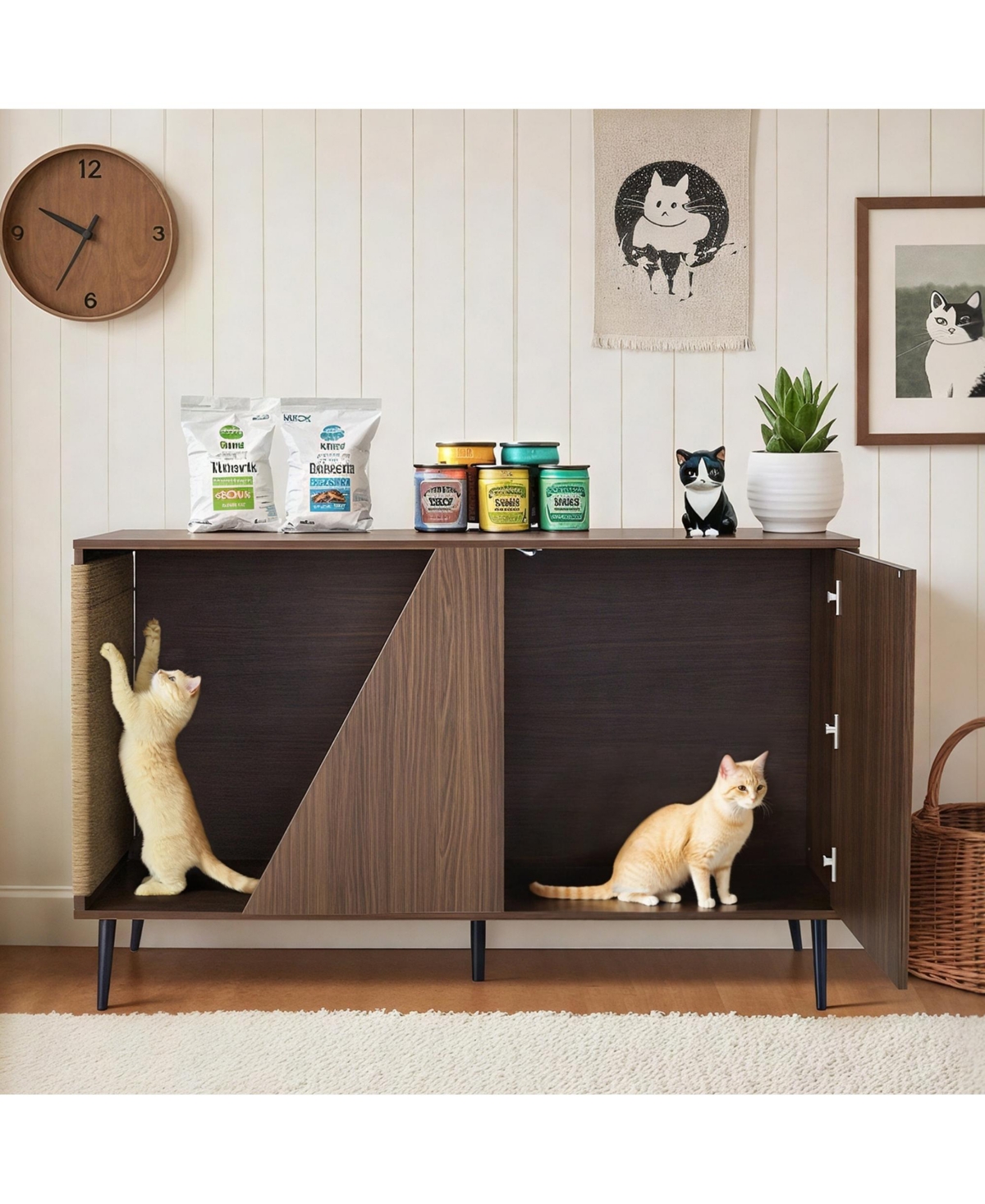 Click here for Aostirmotor 2-in-1 Modern Cat Litter Box Cabinet -... prices