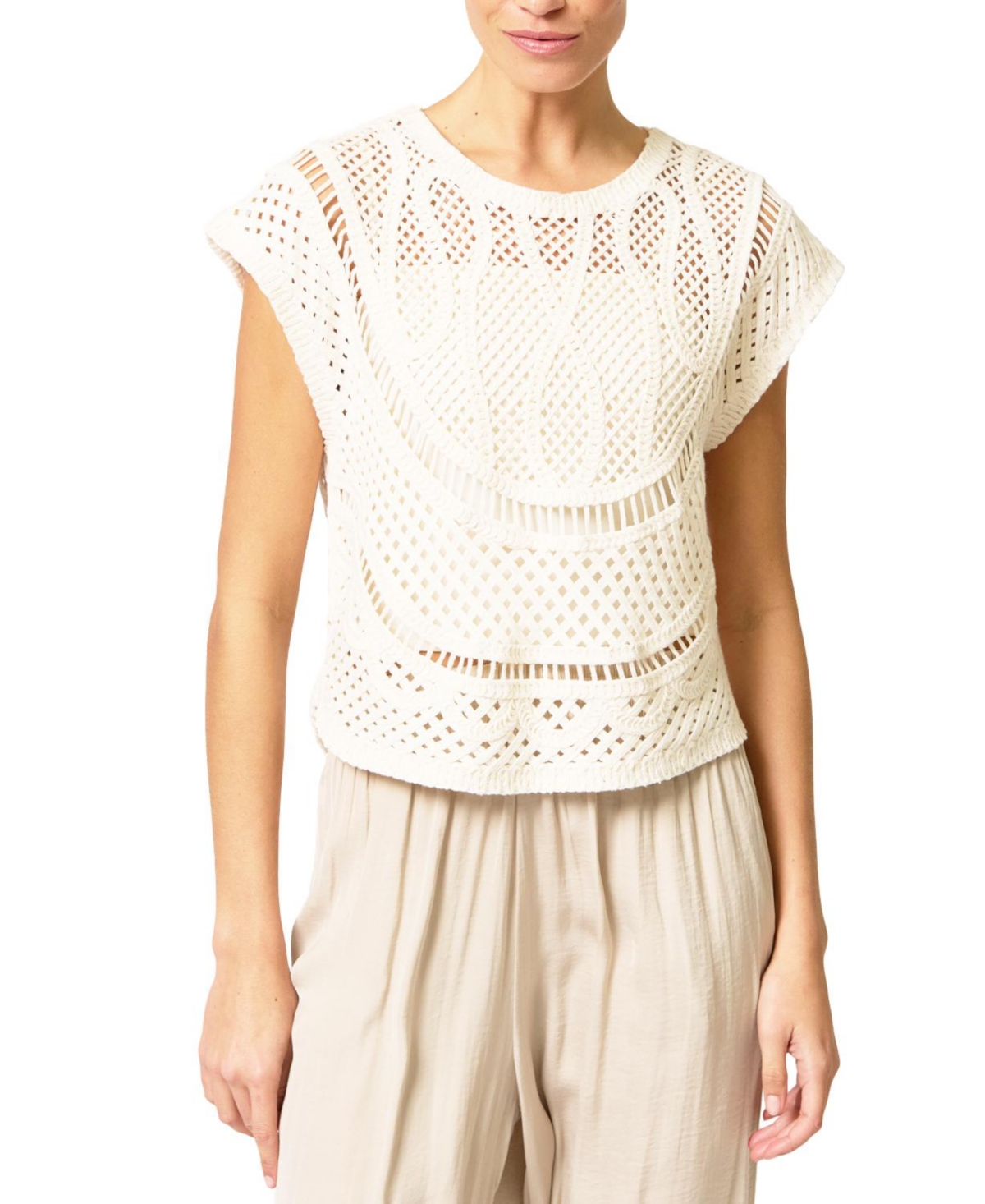 Click here for Central Park West Womens Ember Machine Crochet Top... prices