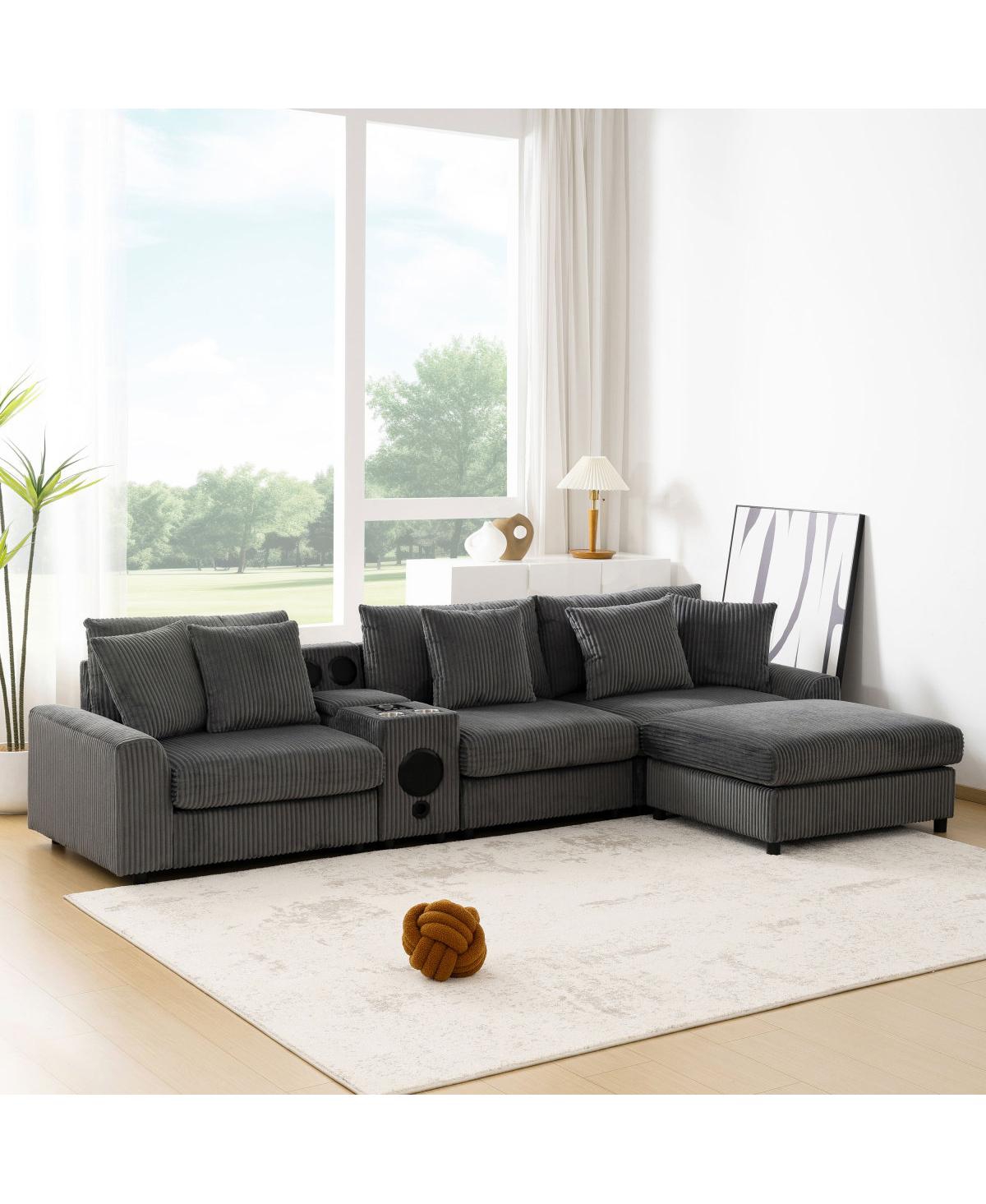 Click here for Streamdale Furniture Corduroy Sectional Sofa with... prices