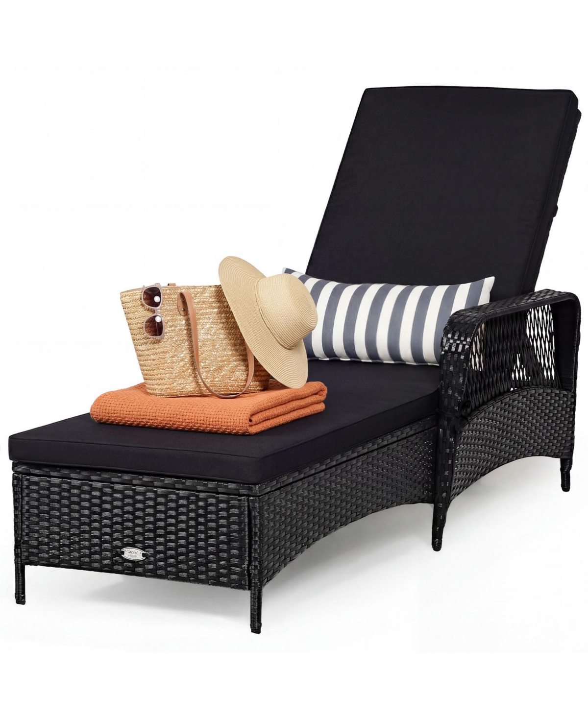 Click here for Sugift Pe Wicker Chaise Lounge with Cushion and 6-... prices