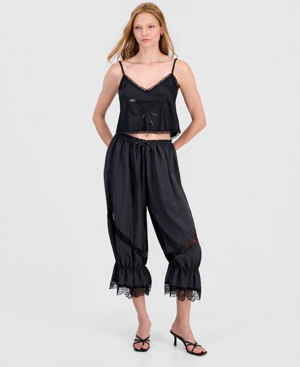 Click here for And Now This Womens Lace-Trim Balloon Pants  Macys... prices