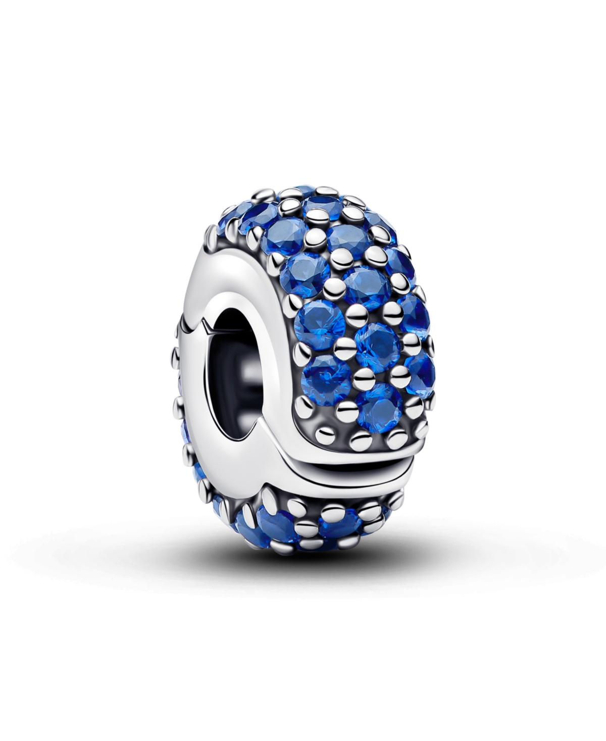 Click here for Pandora Royal Blue Stone Clip Charm - Sterling Sil... prices