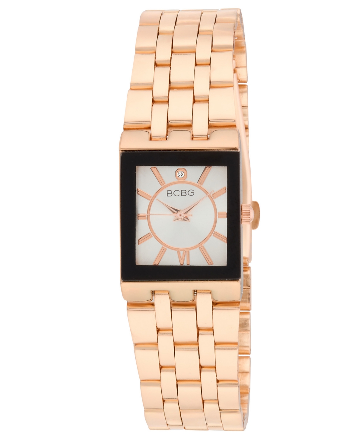 Click here for Bcbg Womens Quartz Rectangle Rose Gold Stainless S... prices