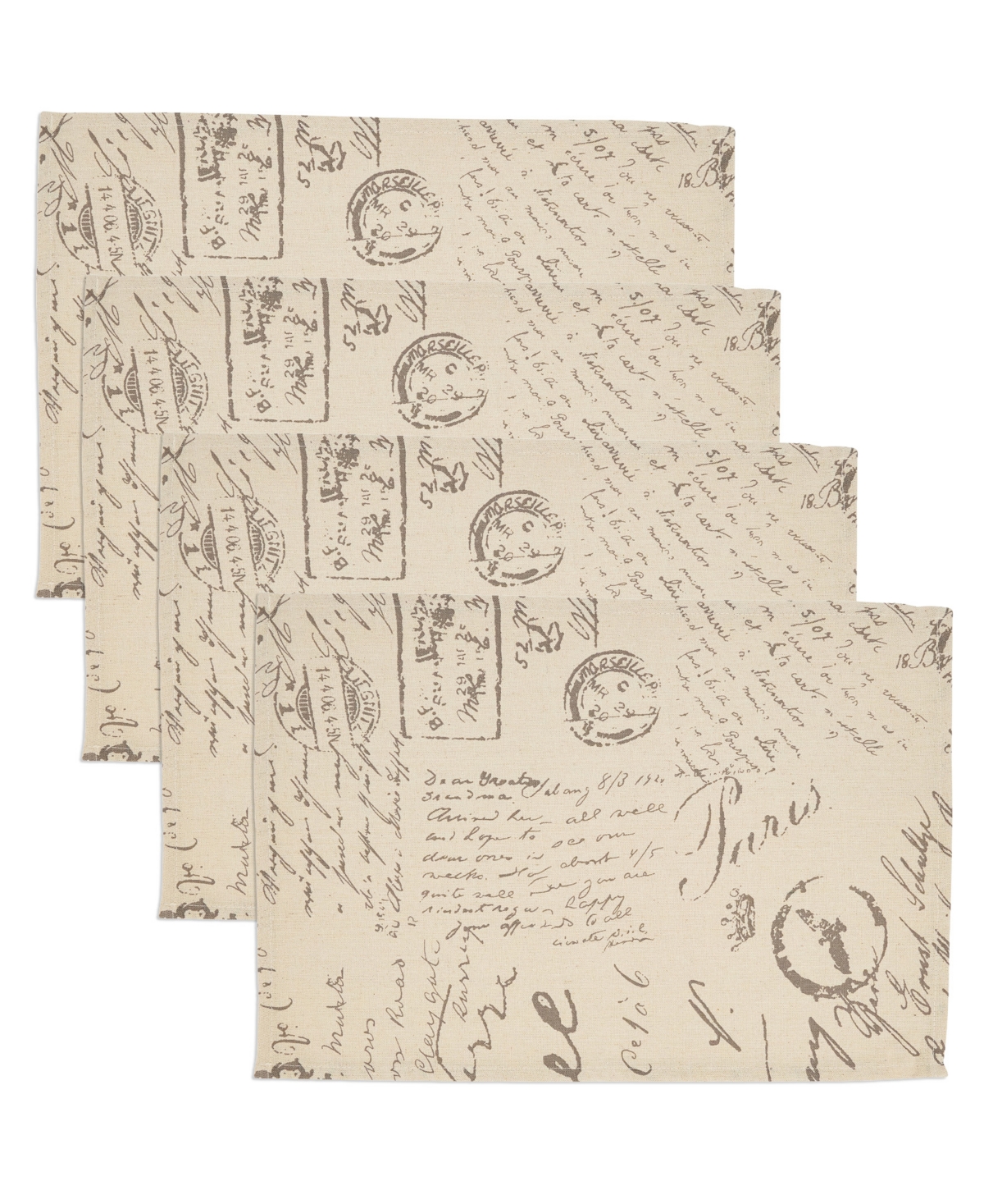 Click here for Saro Lifestyle Script Print Design Placemats  Set... prices