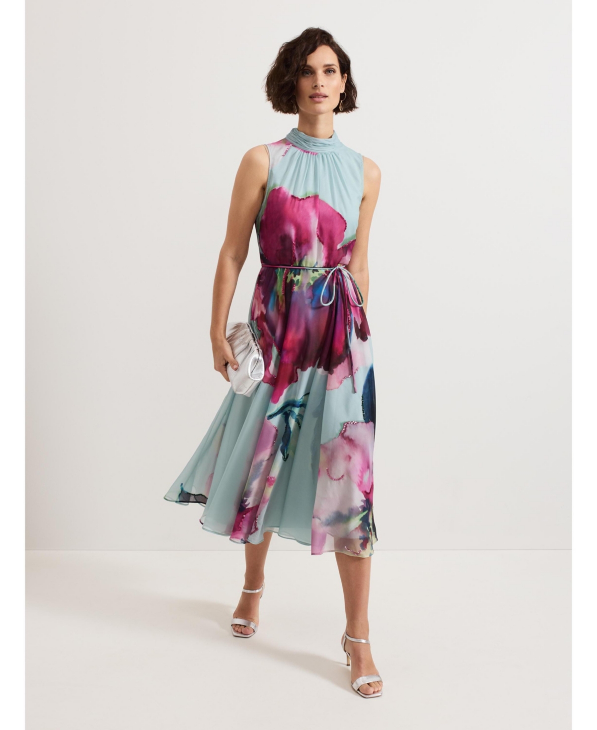 Click here for Phase Eight Womens Tahnia High-Neck Floral Print M... prices