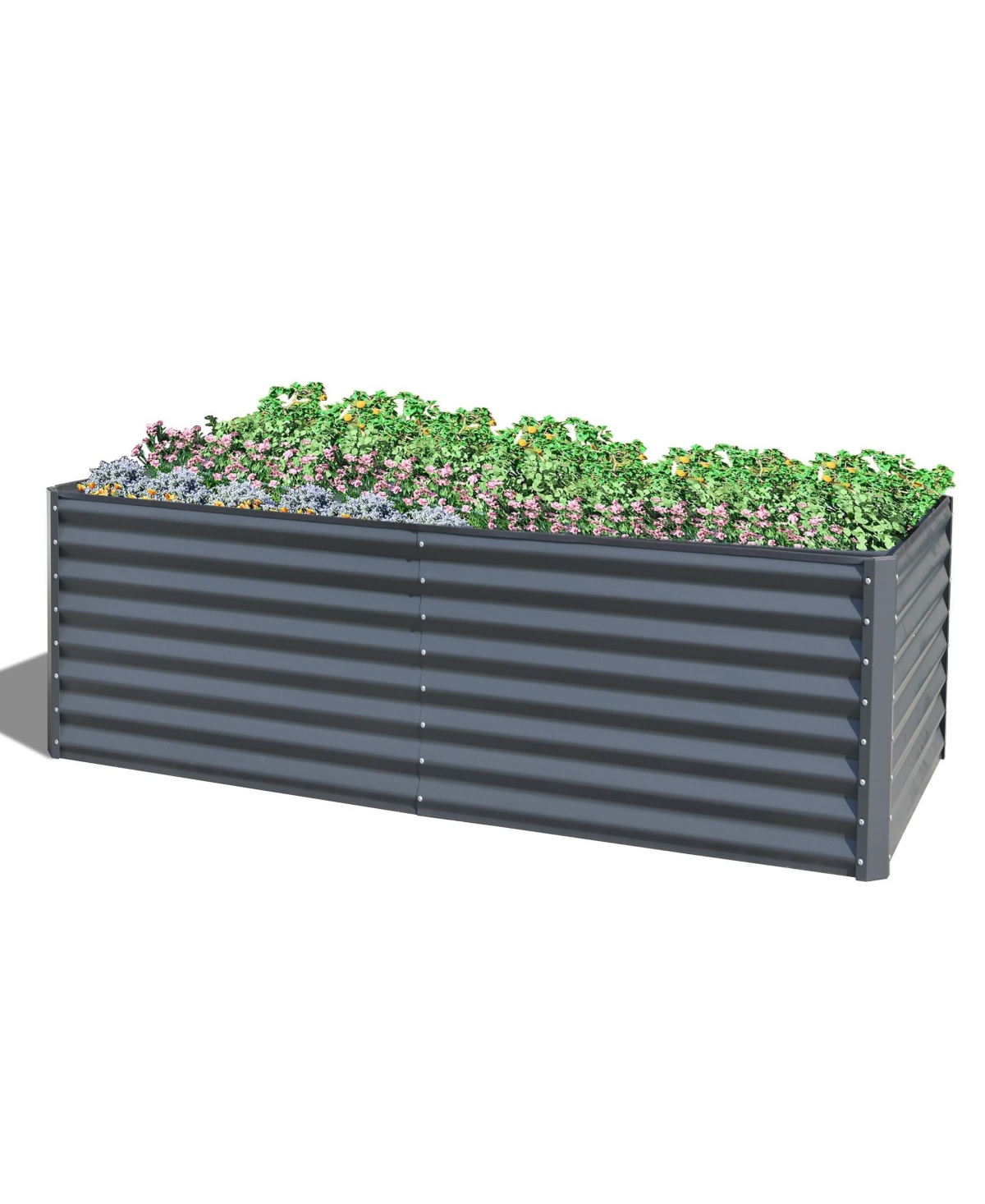 Click here for Mondawe 8x4x2 feet Galvanized Raised Garden Bed -... prices