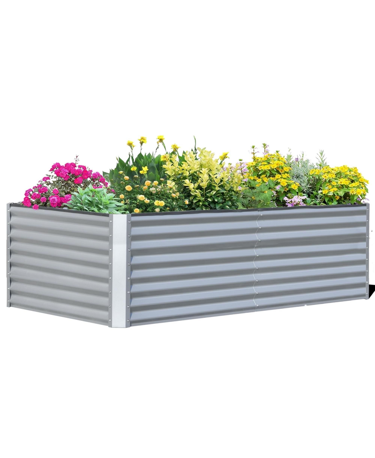 Click here for Mondawe 8x4x2 feet Galvanized Raised Garden Bed -... prices
