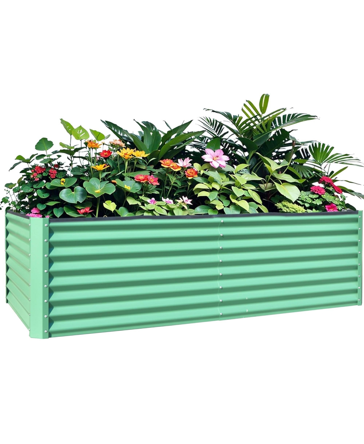 Click here for Mondawe 8x4x2 feet Galvanized Raised Garden Bed -... prices