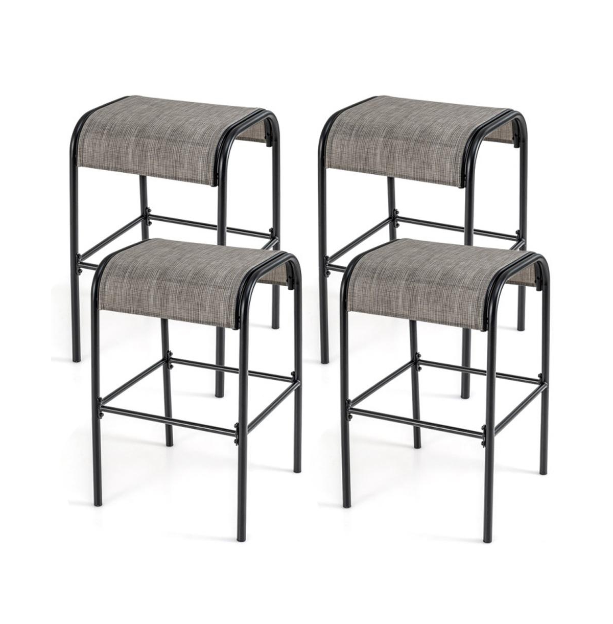 Click here for Boyel Living Set of 2/4 Patio Metal Bar Stools wit... prices