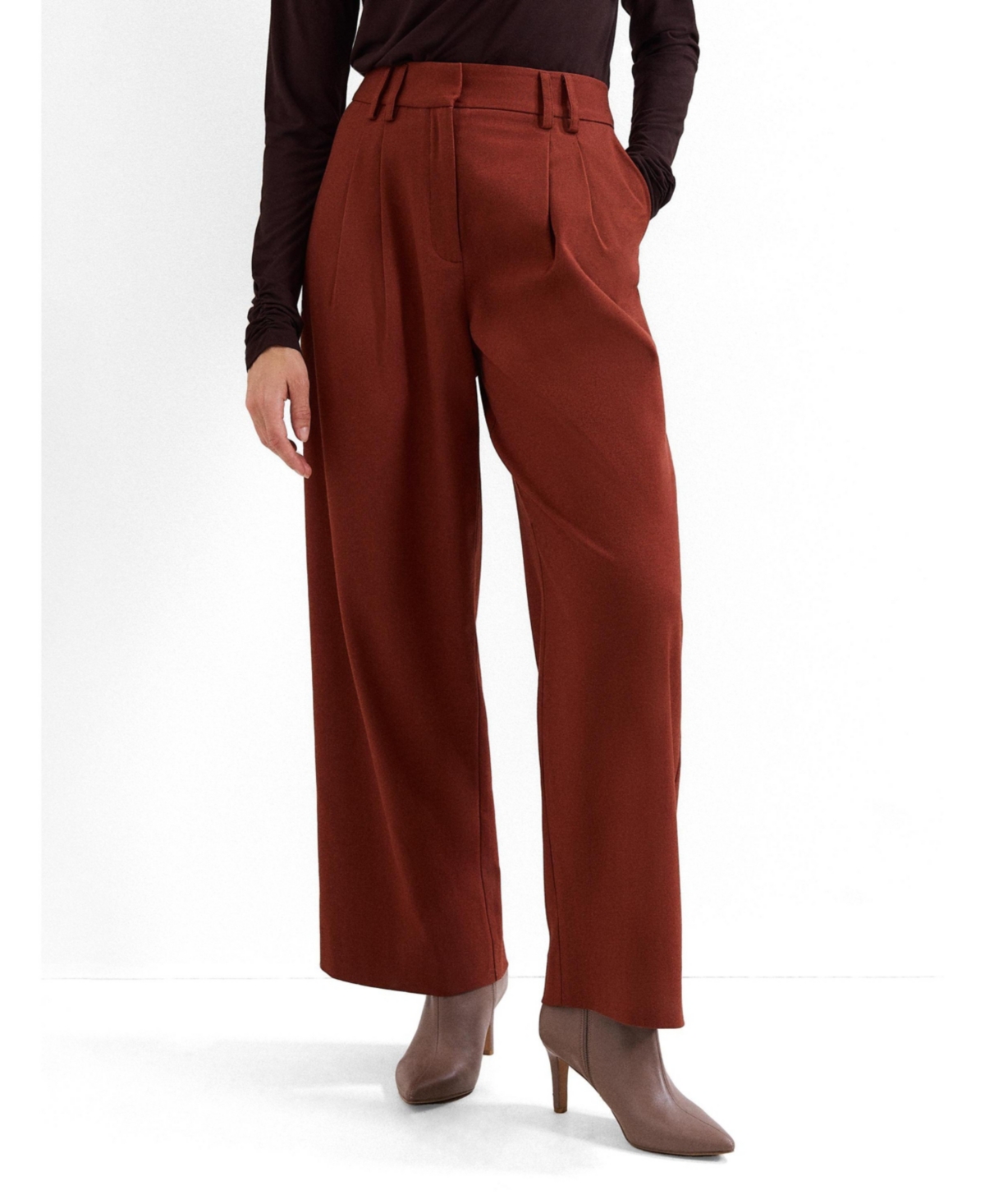 Click here for Phase Eight Womens Wide-Leg Tailored Trouser - Bro... prices