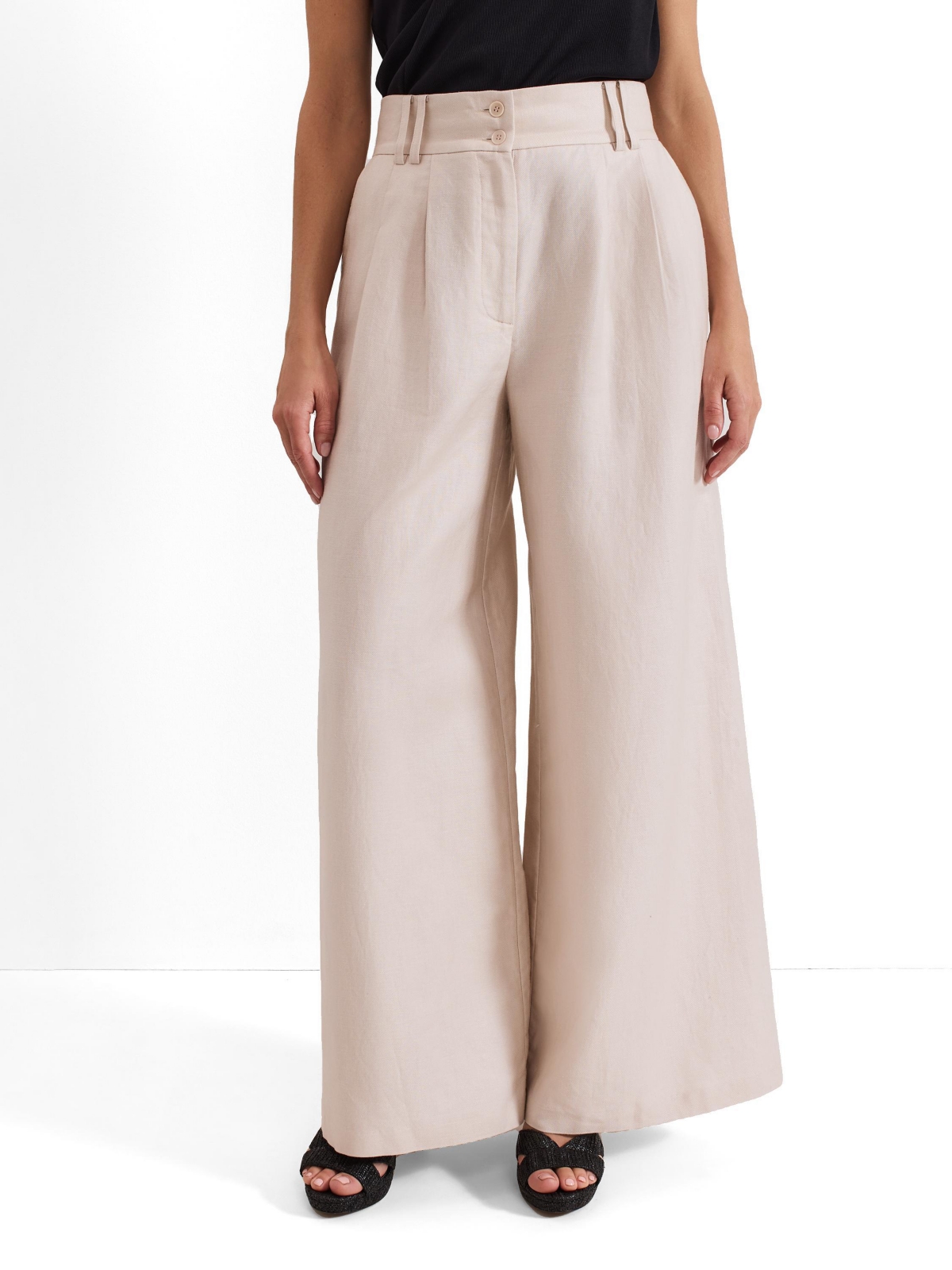 Click here for Phase Eight Womens Amble Linen Trouser - Stone prices
