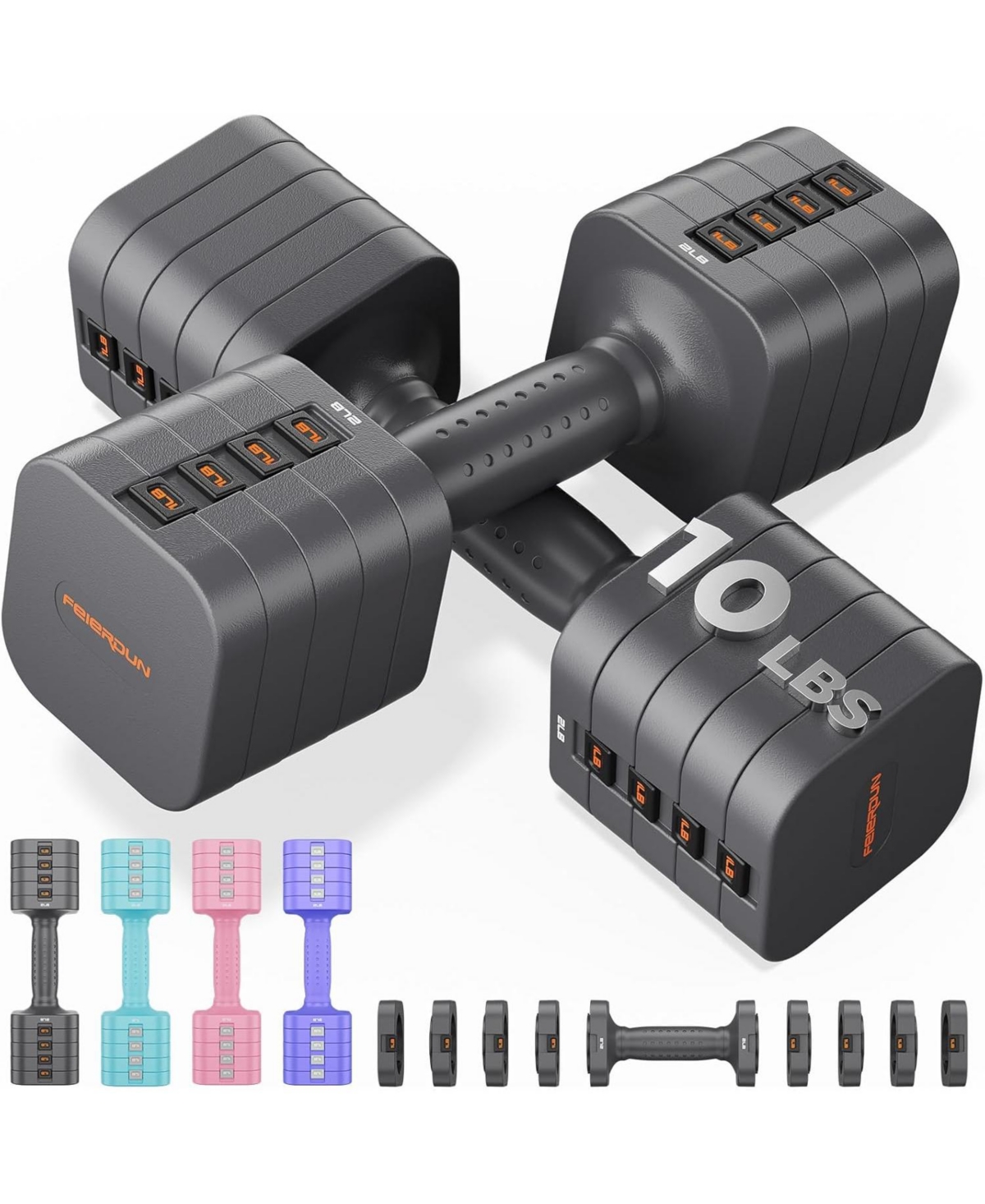Click here for Fed Fitness 5-in-1 Adjustable Dumbbells Pair  Lbs... prices