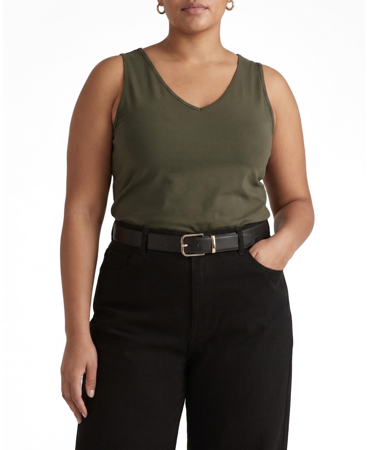 Click here for Universal Standard Womens Plus Size Double V Tank... prices
