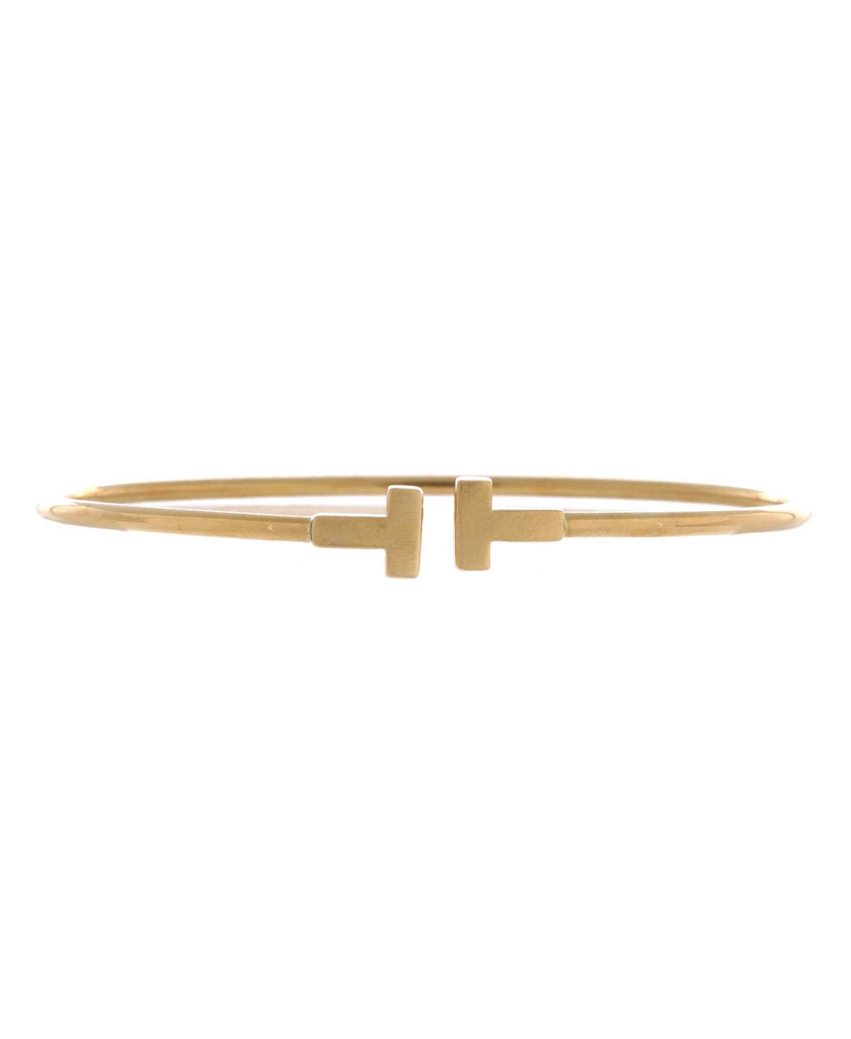 Click here for Pre-Owned Tiffany & Co T Wire Bracelet - 18k yello... prices