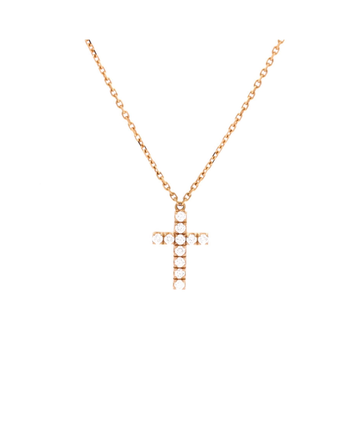 Click here for Pre-Owned Cartier Cross Pendant Necklace - 18k ros... prices