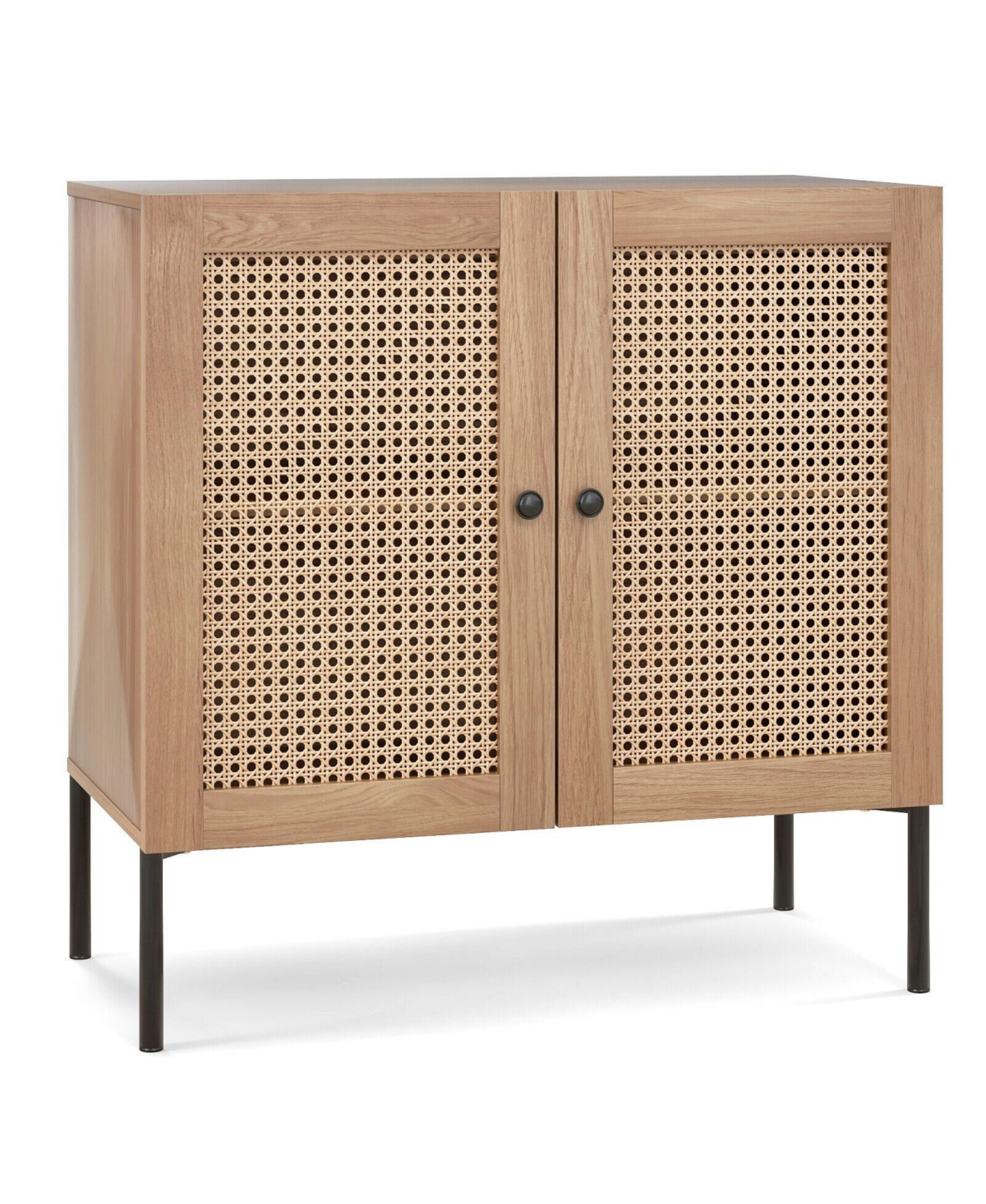 Click here for Gouun Kitchen Sideboard with 2 Rattan Doors and Ad... prices