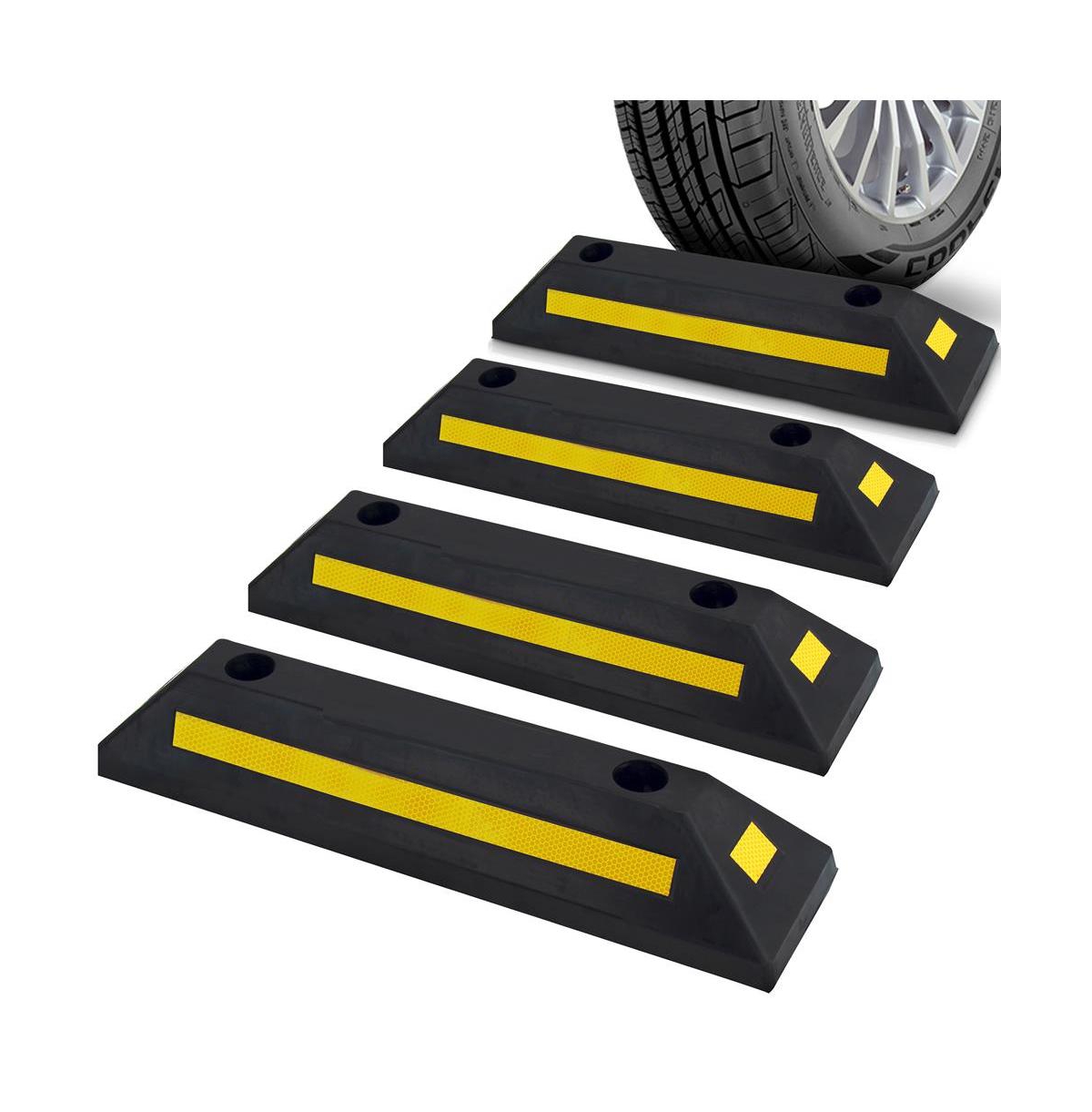 Click here for Pyle Set of 4 Heavy-Duty Parking Curb Tire Stops f... prices