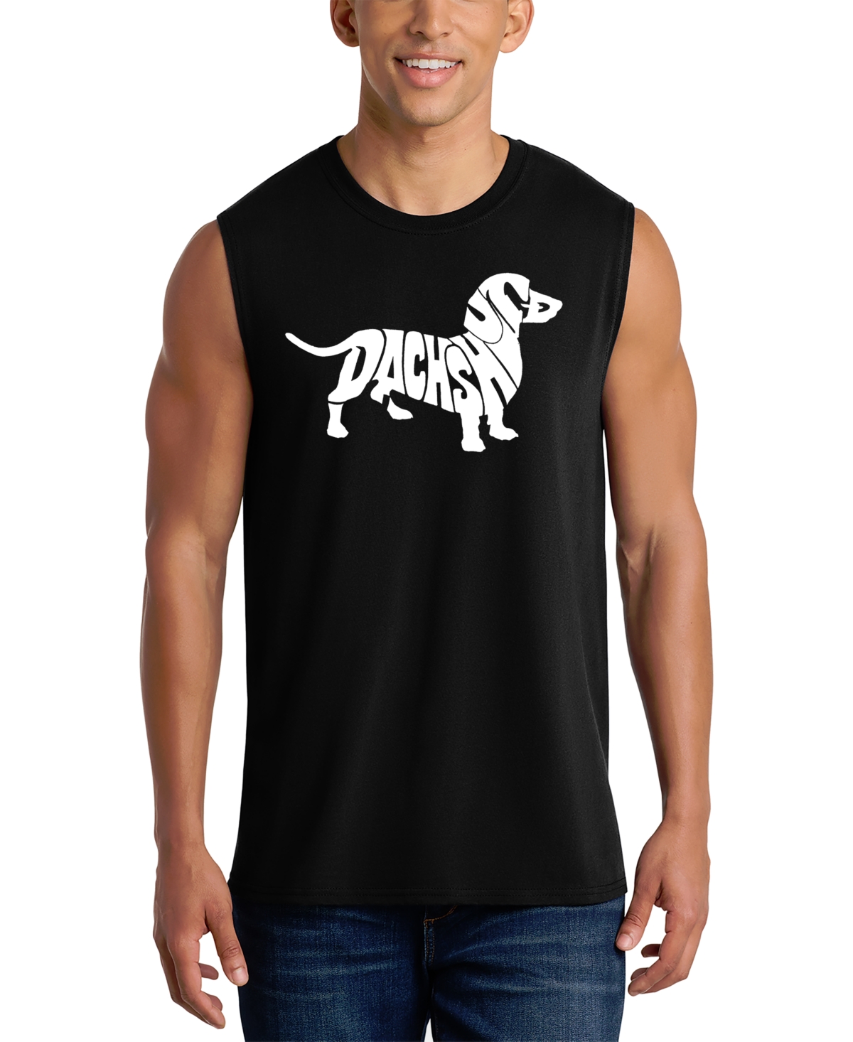 Click here for La Pop Art Mens Dachshund Word Art Graphic Tank To... prices