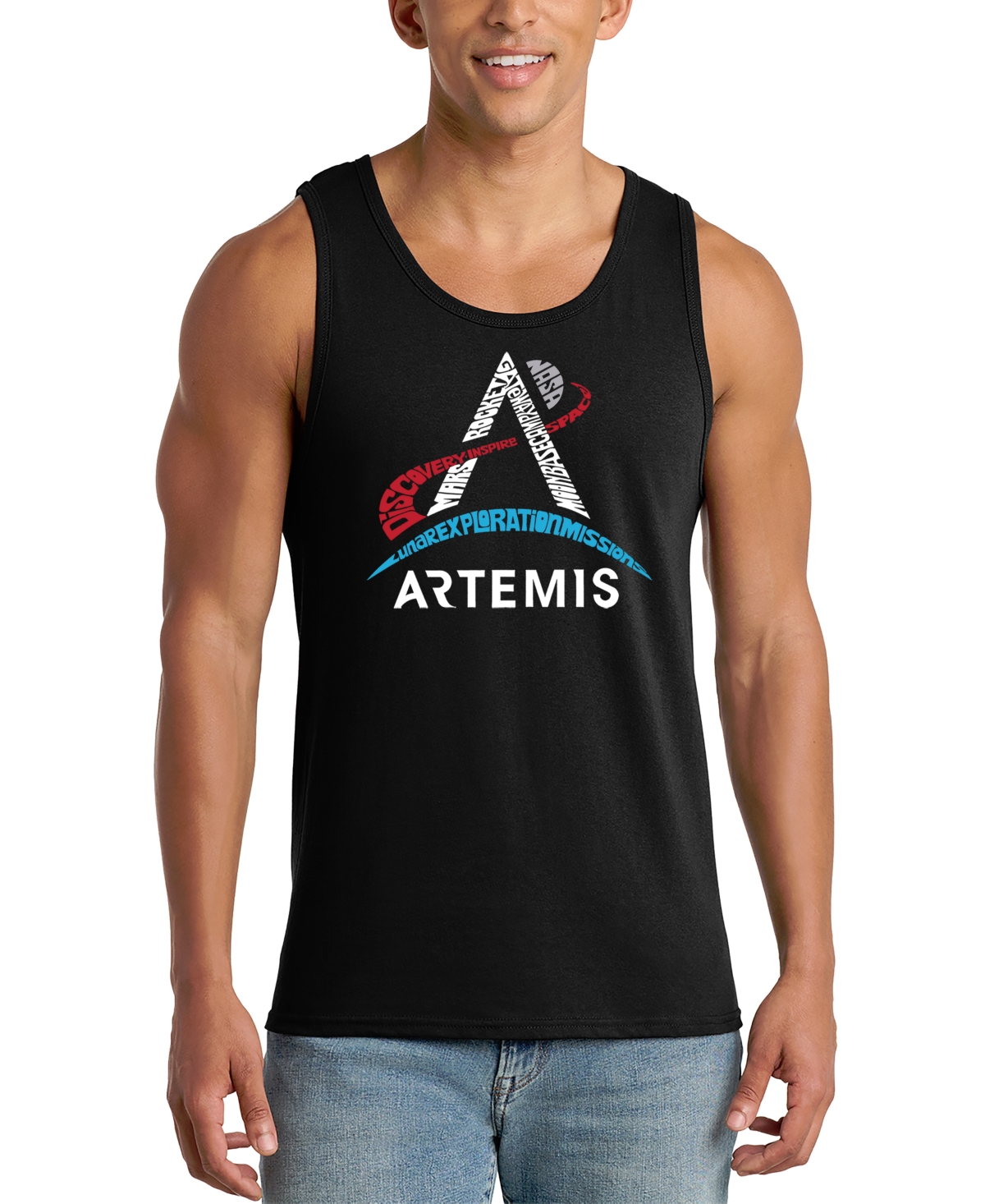 Click here for La Pop Art Mens Nasa Artemis Typography A Logo Tan... prices