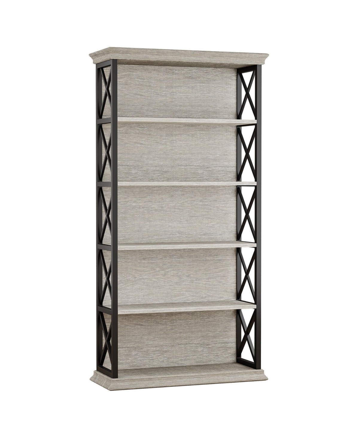 Click here for Slickblue Industrial Bookshelf Metal and Wooden Di... prices