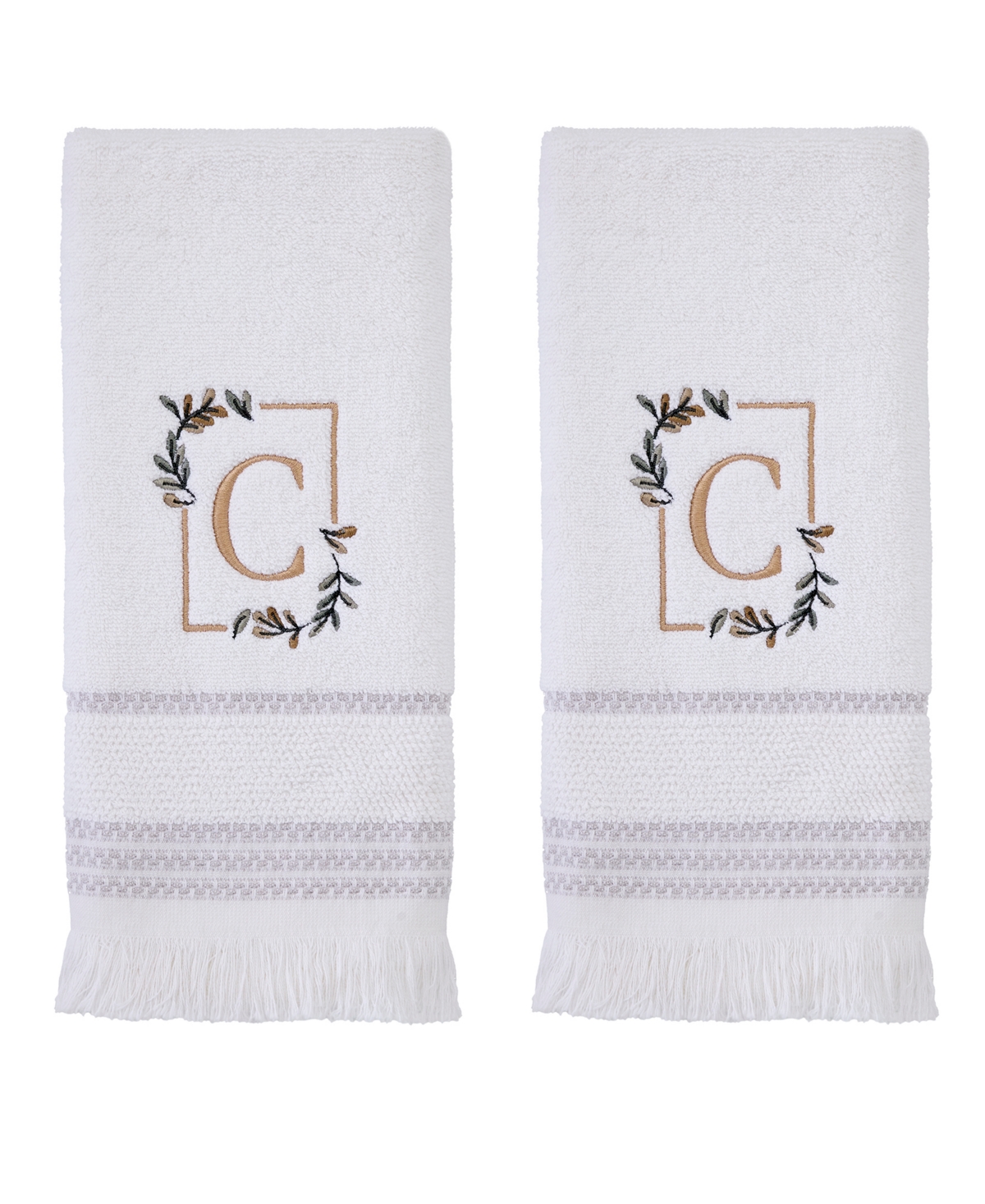 Click here for Skl Home Everyday Monogram 2-Pc. Hand Towel Set -... prices
