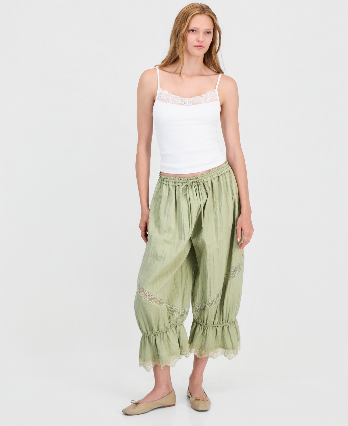 Click here for And Now This Womens Lace-Trim Balloon Pants  Macys... prices