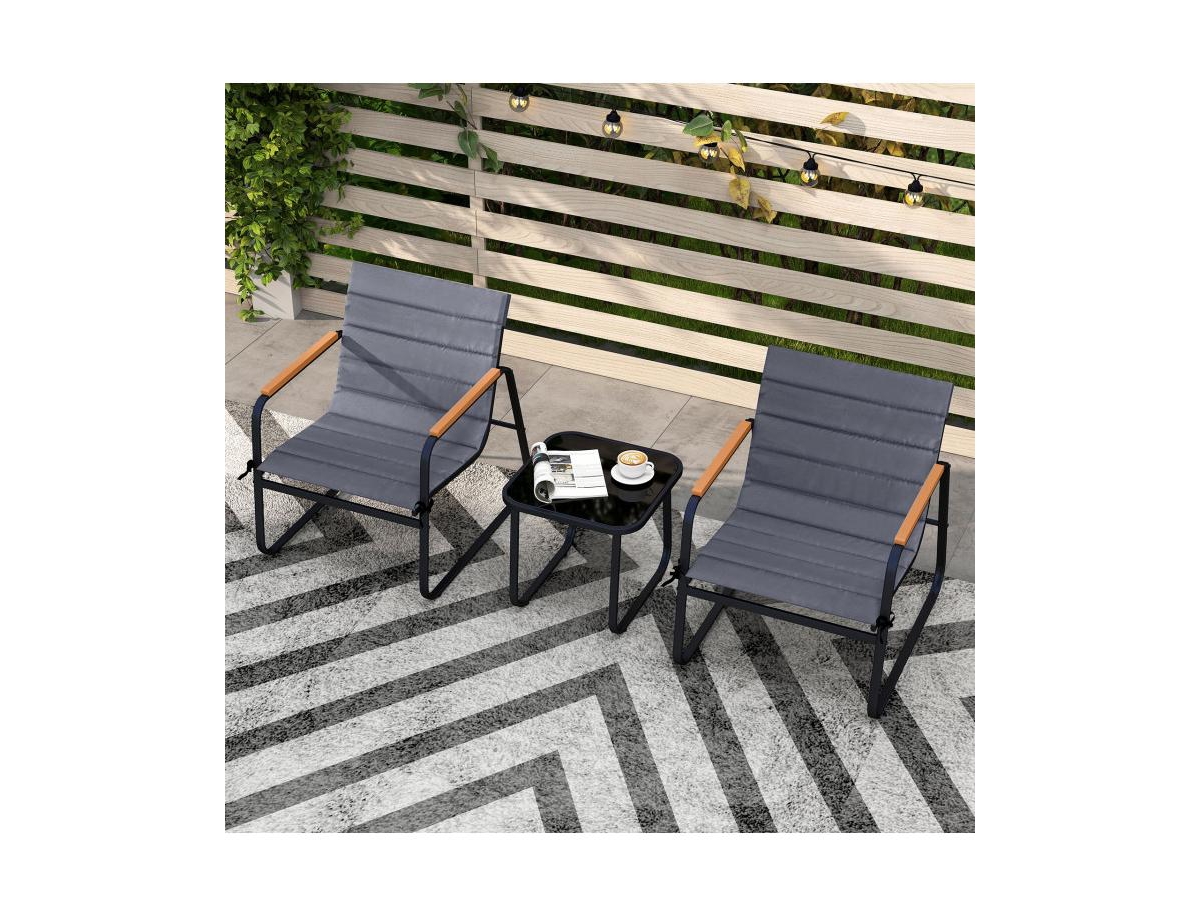 Click here for Boyel Living 3 Pieces Patio Bistro Set Outdoor Fab... prices