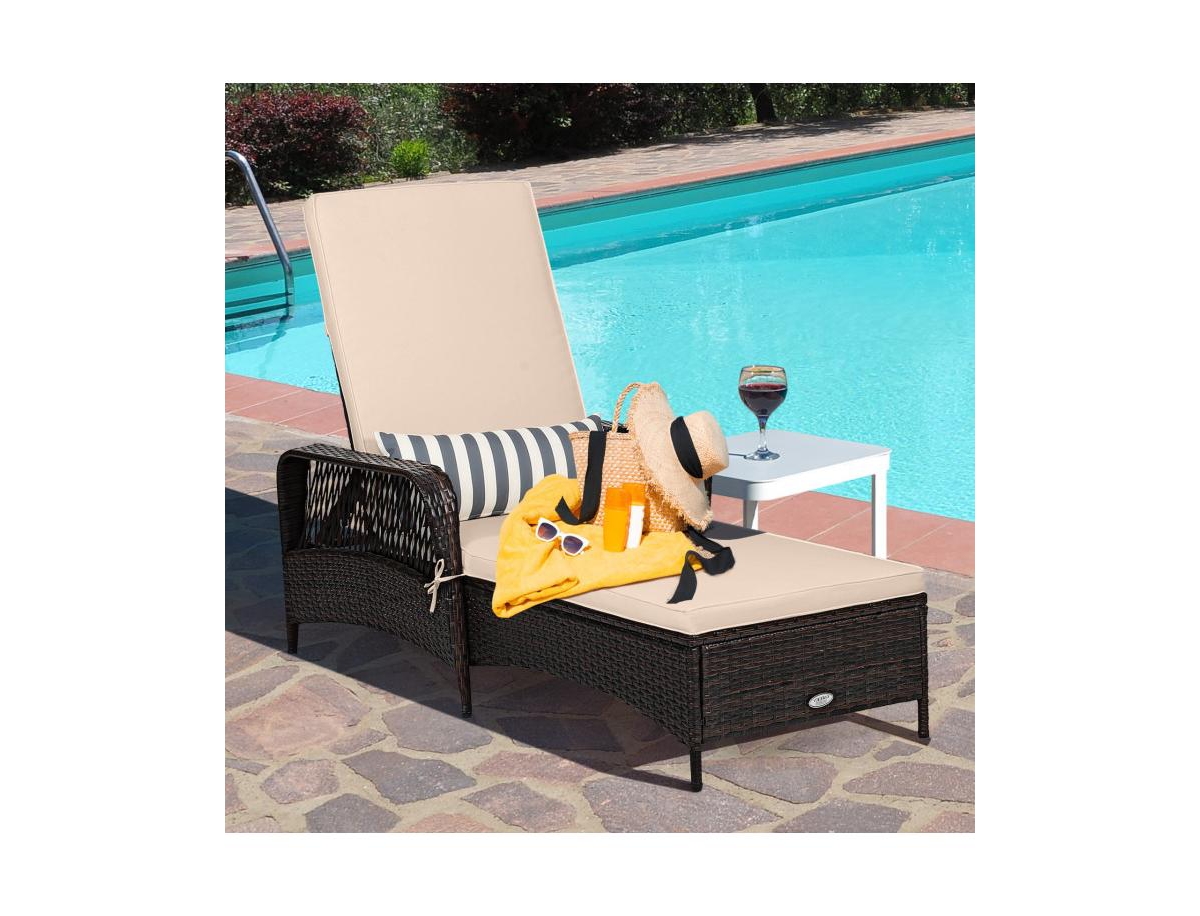 Click here for Boyel Living Outdoor Patio Wicker Chaise Lounge Ch... prices