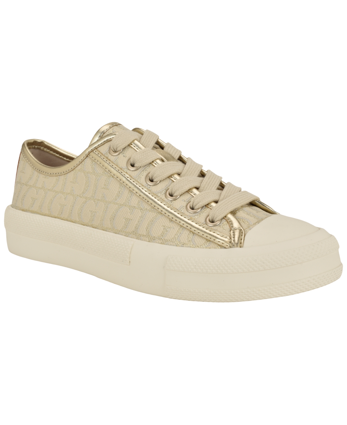 Click here for Guess Womens Carey Jacquard Logo Low-Top Lace-Up S... prices