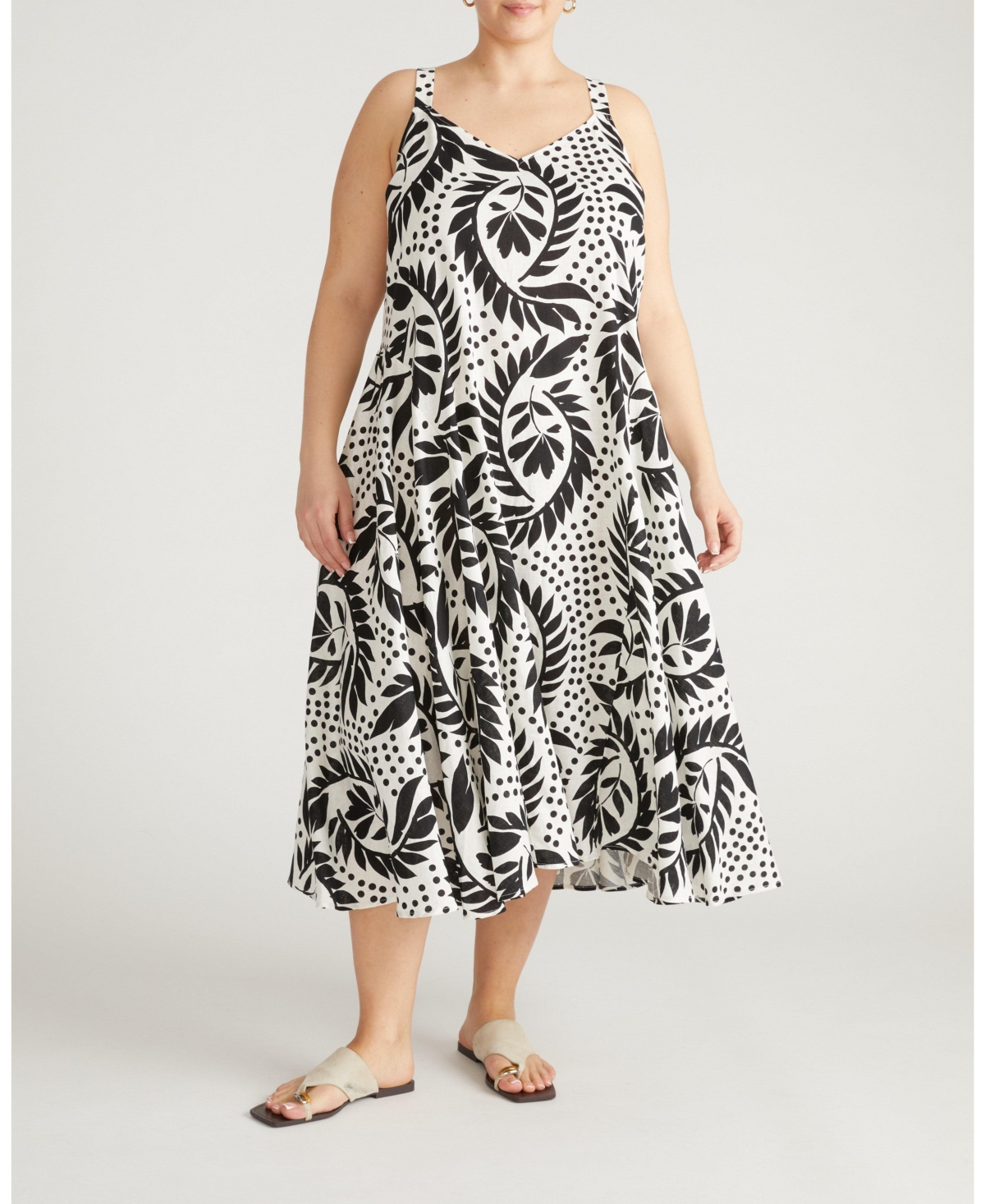 Click here for Universal Standard Plus Size Sunshower Flowy Linen... prices