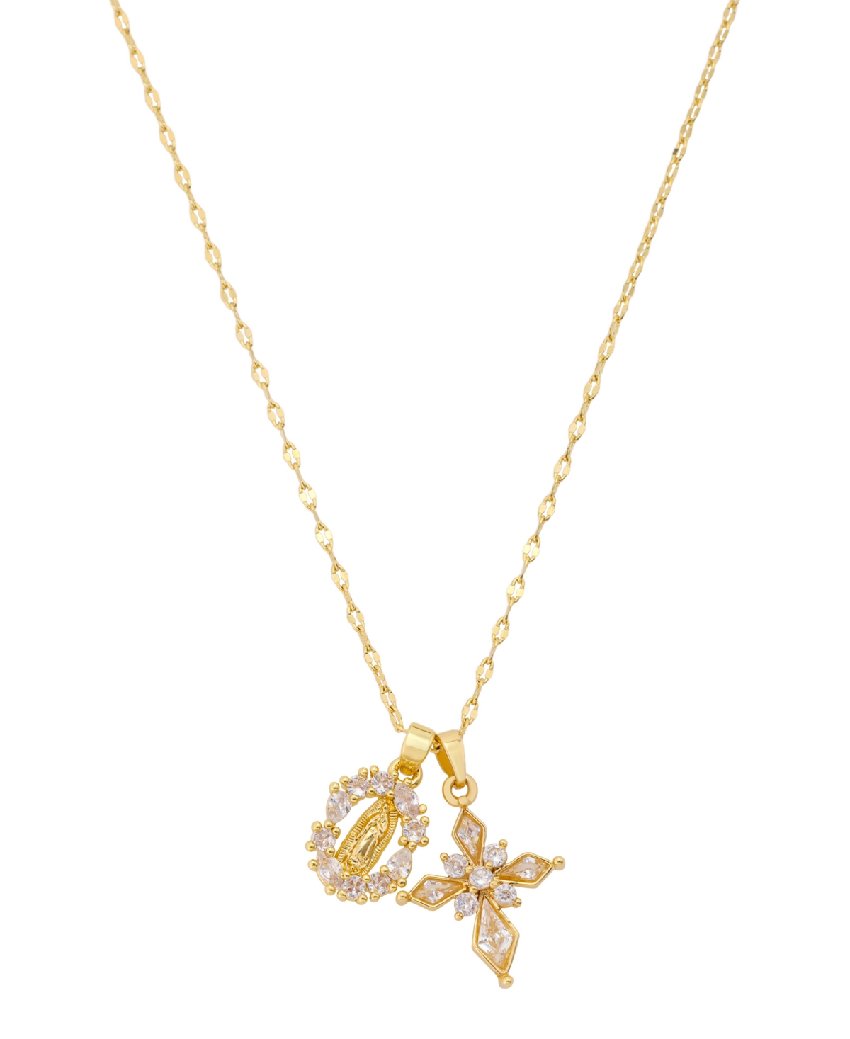 Click here for Unwritten Cubic Zirconia Gold-Tone Plated Saint an... prices