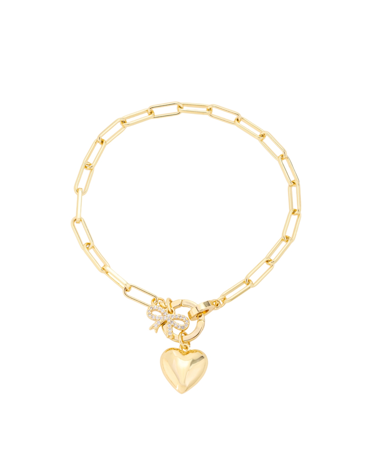 Click here for Unwritten Cubic Zirconia Gold-Tone Plated Bow and... prices