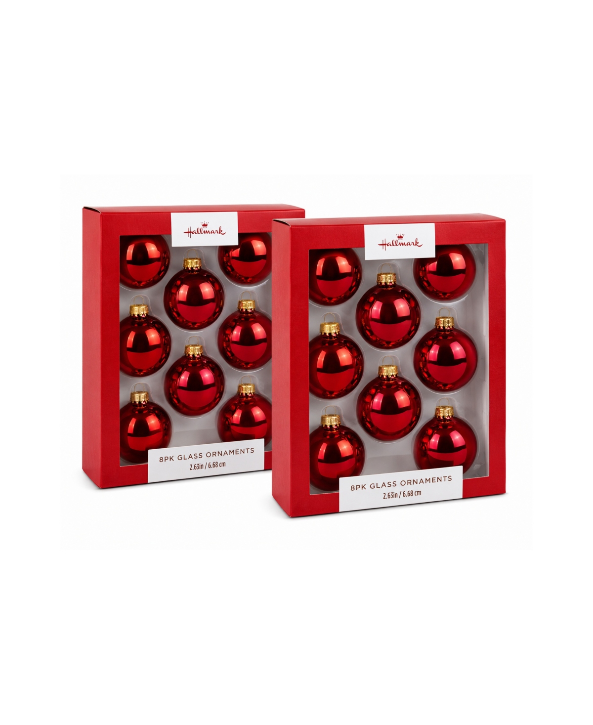 Click here for Hallmark Holiday 16-Piece Glass Ball Ornaments - R... prices