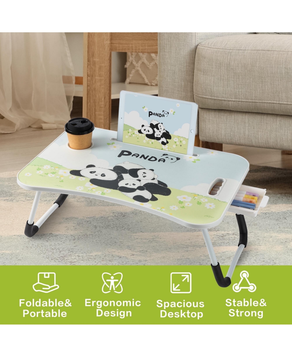Click here for Deli Foldable Lap Desk 23.6 Inch - Portable Laptop... prices