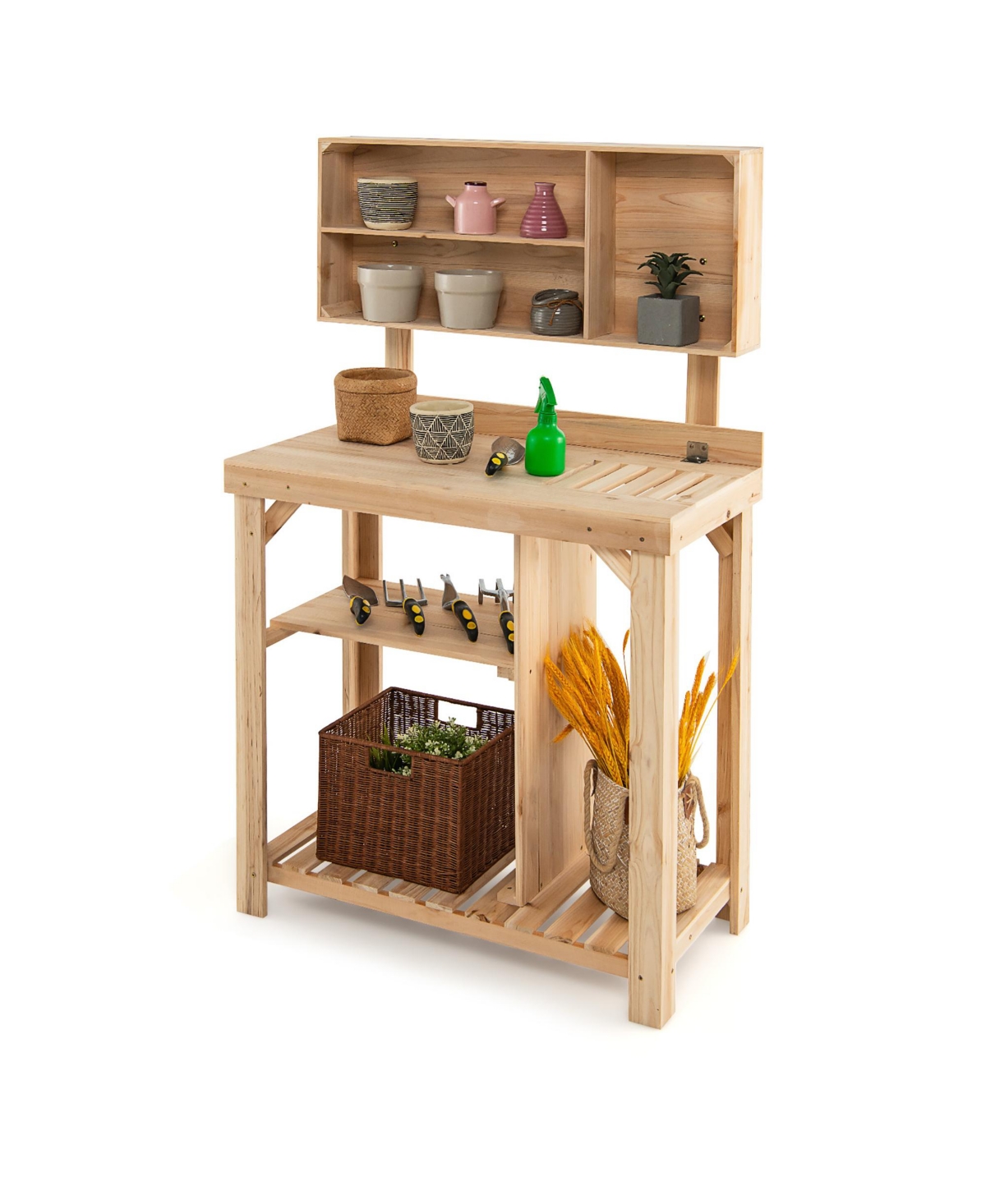 Click here for Costway Garden Potting Table Outdoor Potting Bench... prices