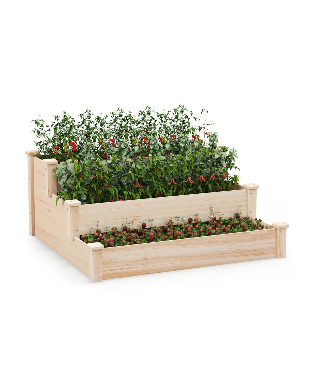 Click here for Sugift 3-Tier Wooden Raised Garden Bed for Backyar... prices
