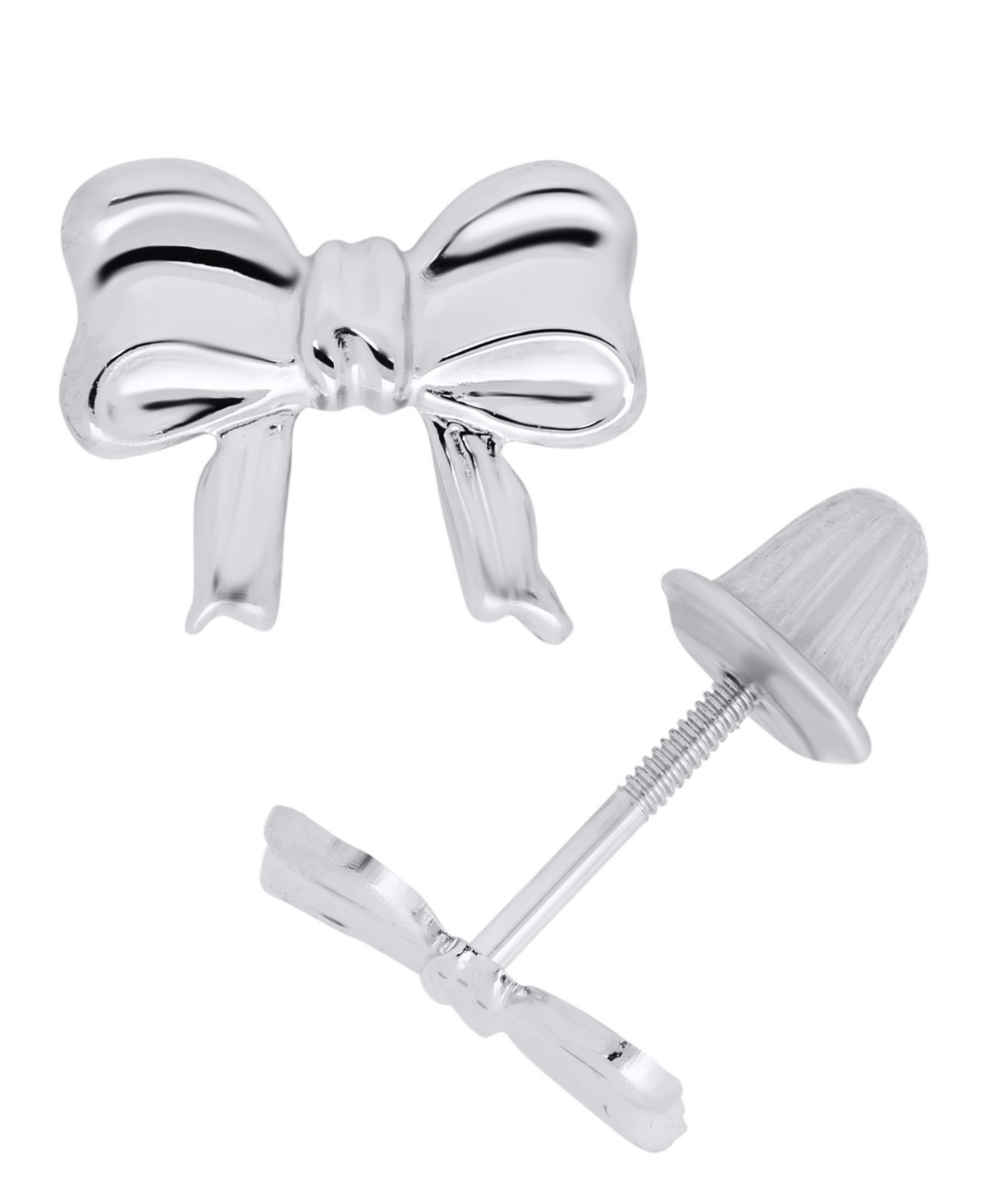 Click here for Macys Kids Bow Earrings in Sterling Silver - Sterl... prices