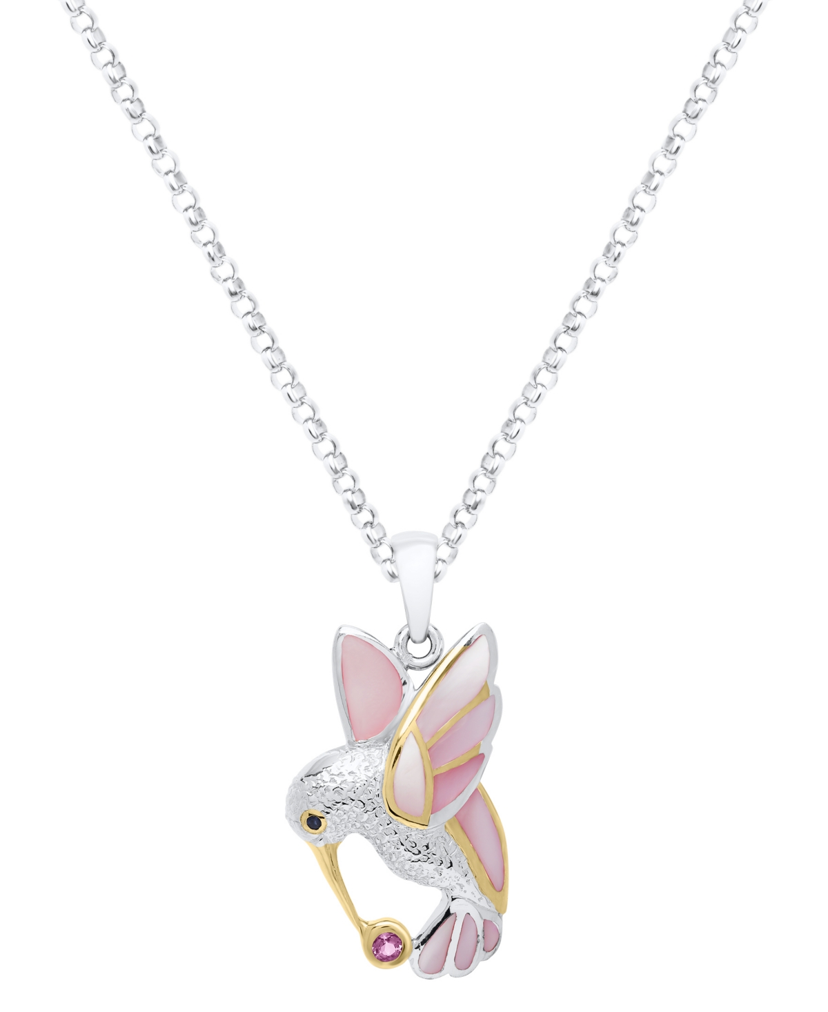 Click here for Macys Mother of Pearl Hummingbird Pendant Necklace... prices